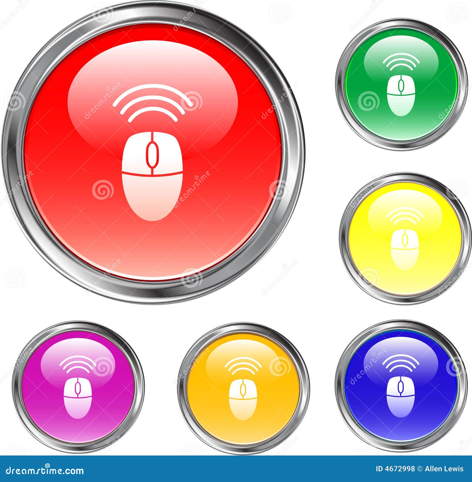 Wireless Mouse Button stock vector. Illustration of wireless - 4672998