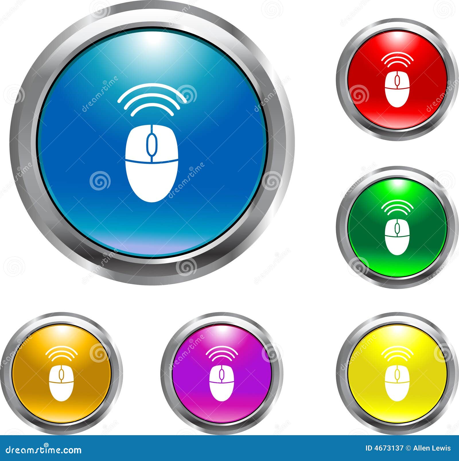 Wireless Mouse Button stock vector. Illustration of peripheral - 4673137