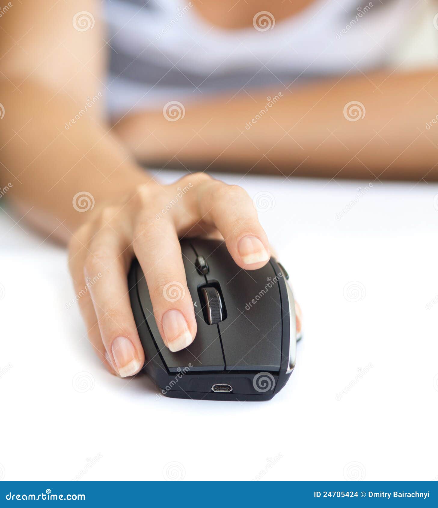 Wireless mouse with hand stock photo. Image of wireless - 24705424