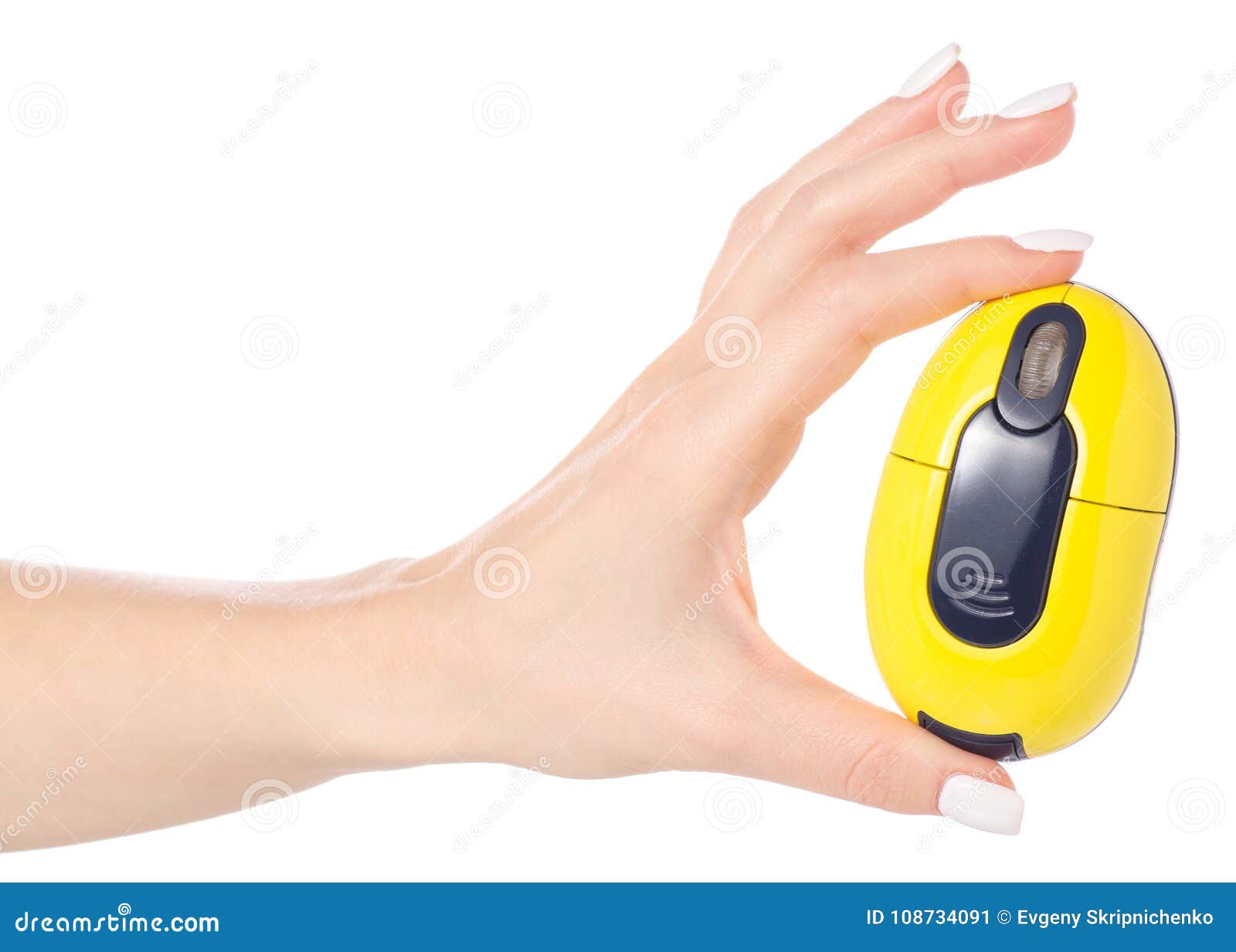 Wireless mouse in hand stock image. Image of click, computing - 108734091