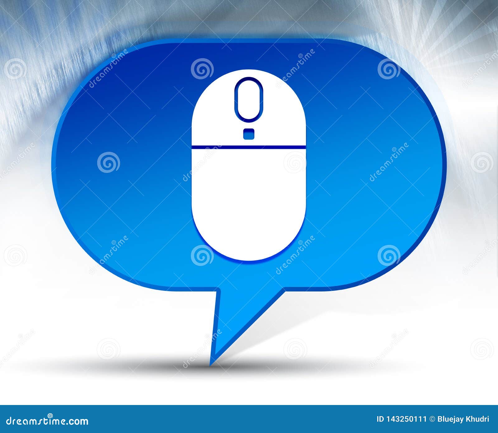 Wireless Mouse Icon Blue Bubble Background Stock Image - Image of ...