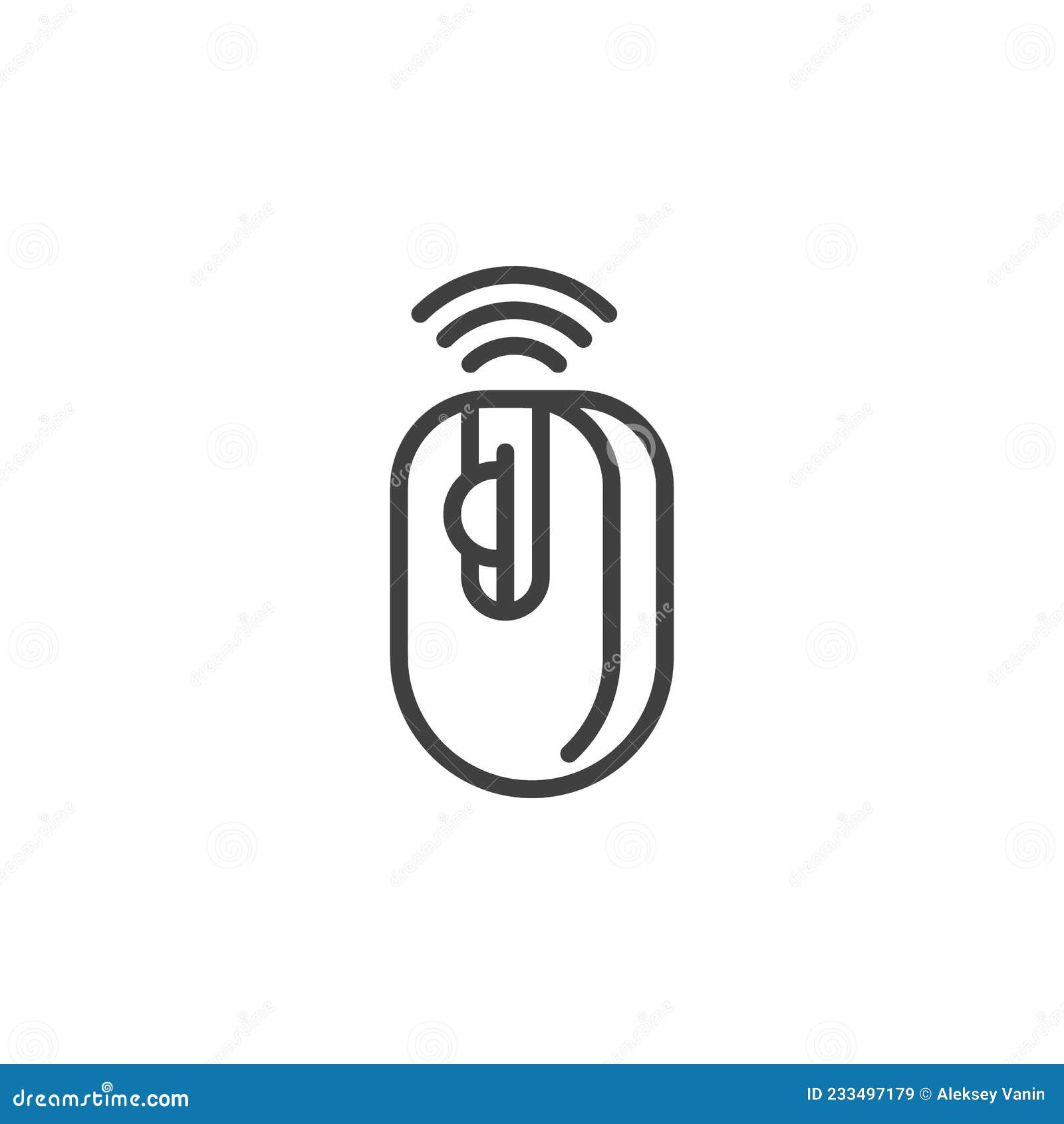 Wireless mouse line icon stock vector. Illustration of pictogram ...