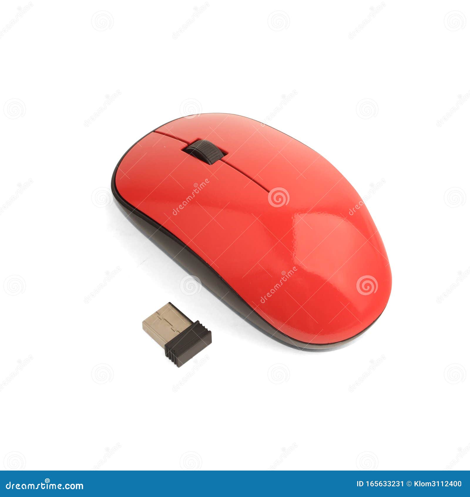 Wireless mouse red stock image. Image of background - 165633231
