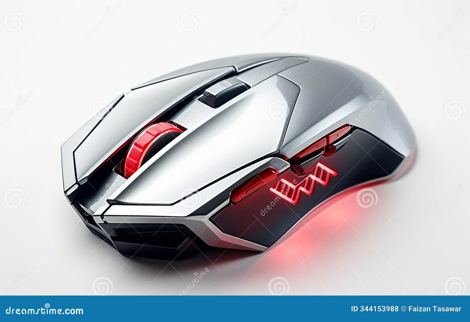 Wireless Mouse on White Background Stock Illustration - Illustration of ...