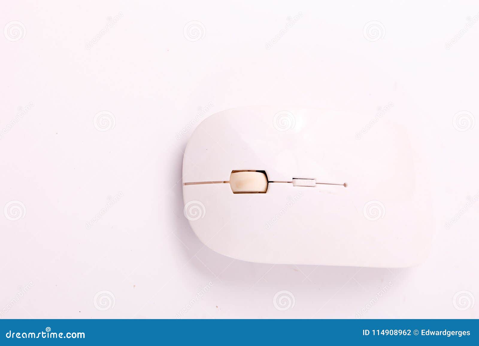Modern Wireless Mouse Top View Stock Photo - Image of button ...
