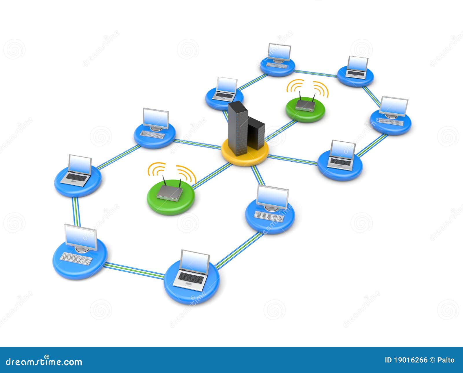 Wireless network stock illustration. Illustration of global - 19016266