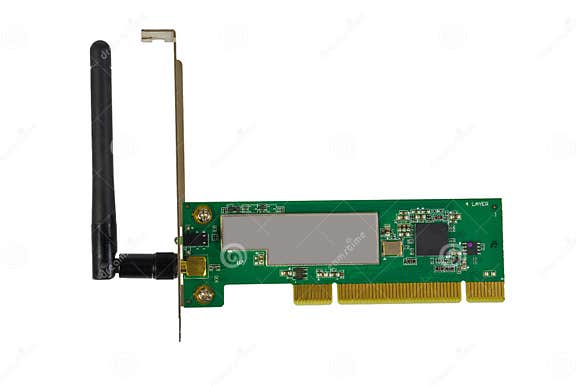 Wireless Network Adapter Computer Card Stock Photo - Image of sharing ...