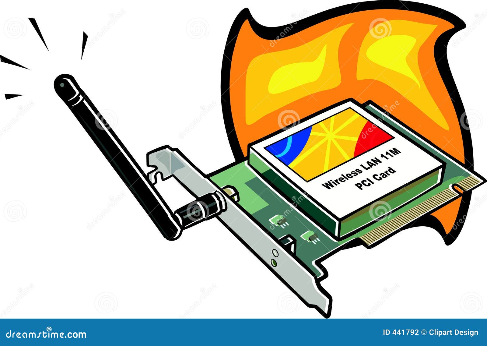 Wireless network card stock illustration. Illustration of technology ...