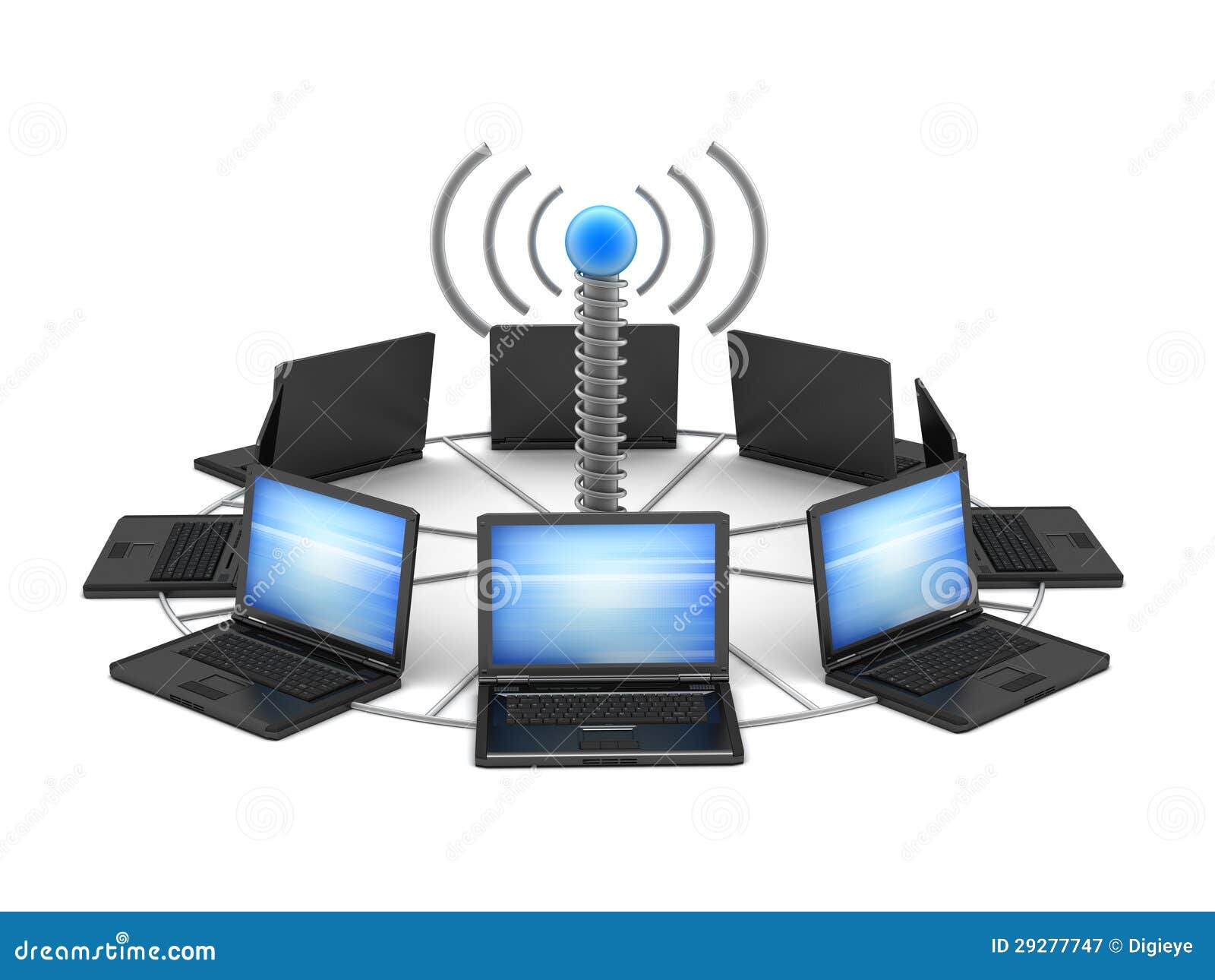 Wireless Network - Concept Illustration Stock Illustration ...