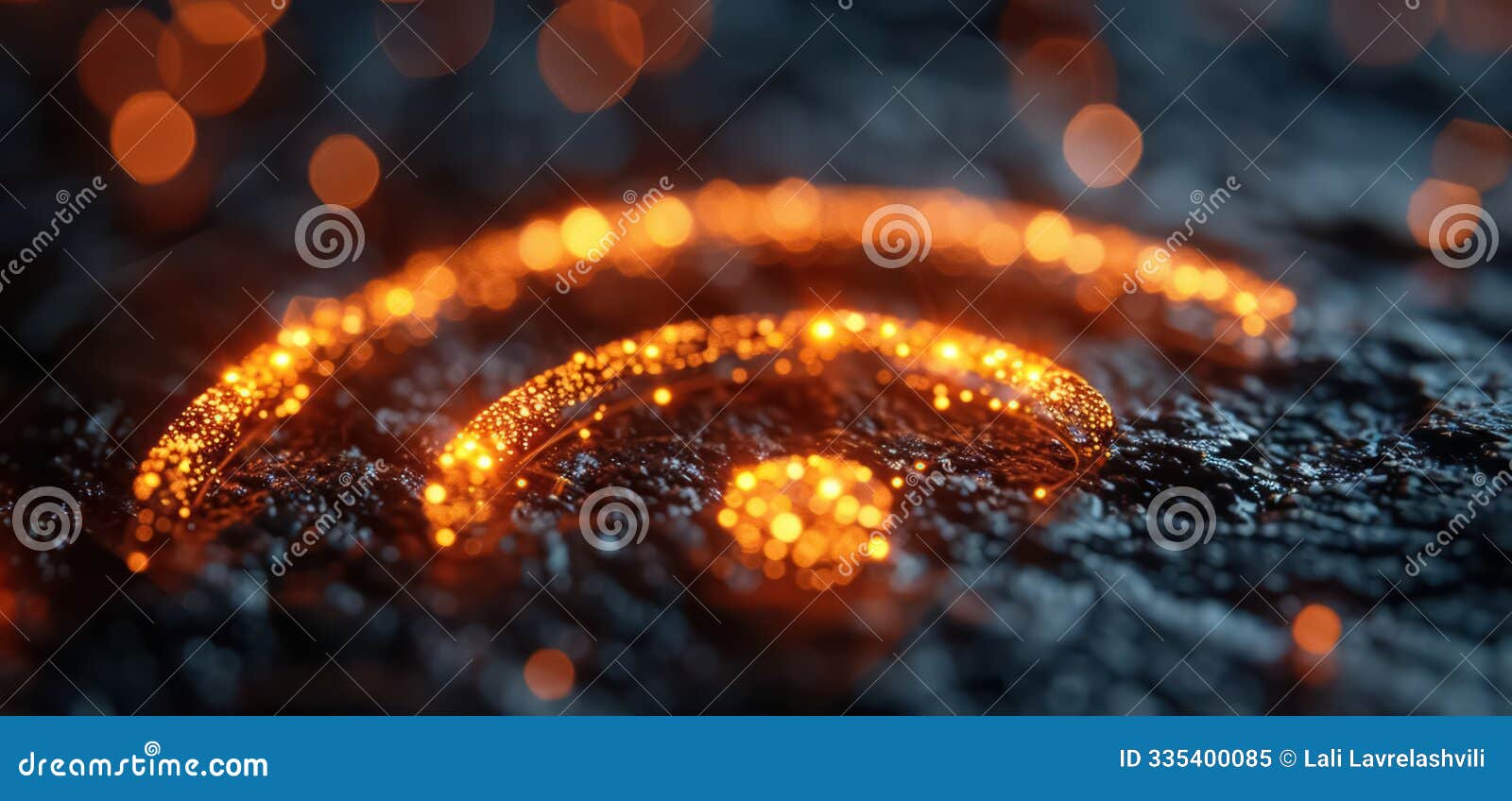 Wireless Network and Connection Abstract Data Background with Wifi ...