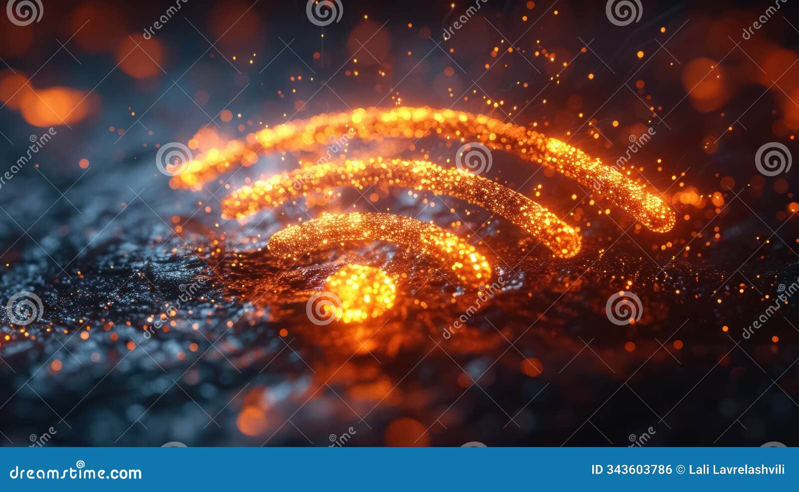 Wireless Network and Connection Abstract Data Background with Wifi ...