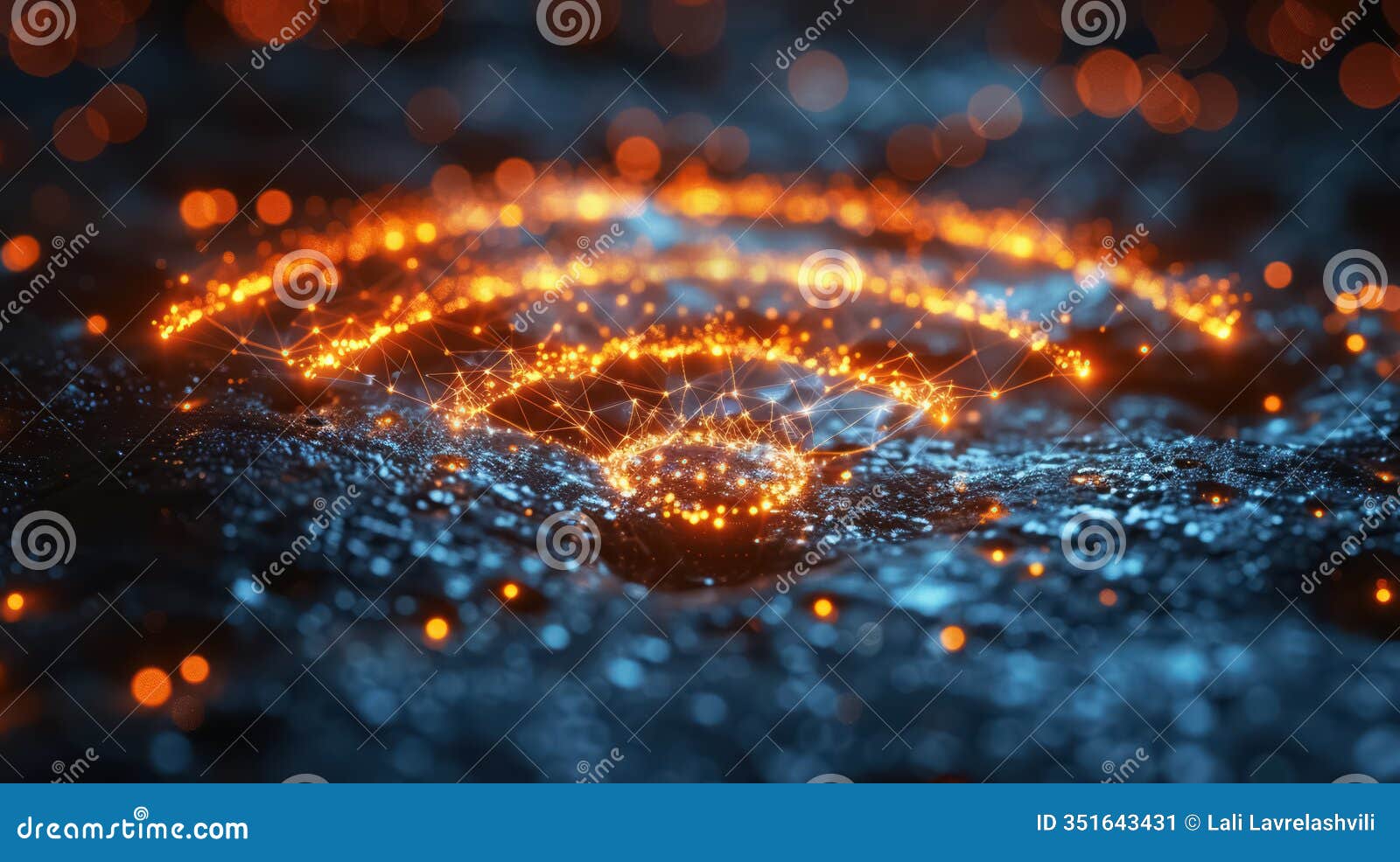 Wireless Network and Connection Abstract Data Background with Wifi ...