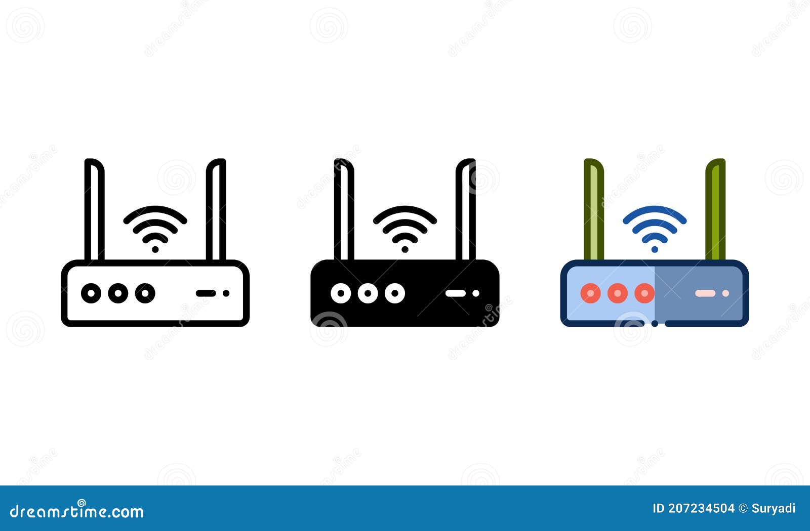 Wireless Network Device Icon Represented by an Access Point and Signal ...