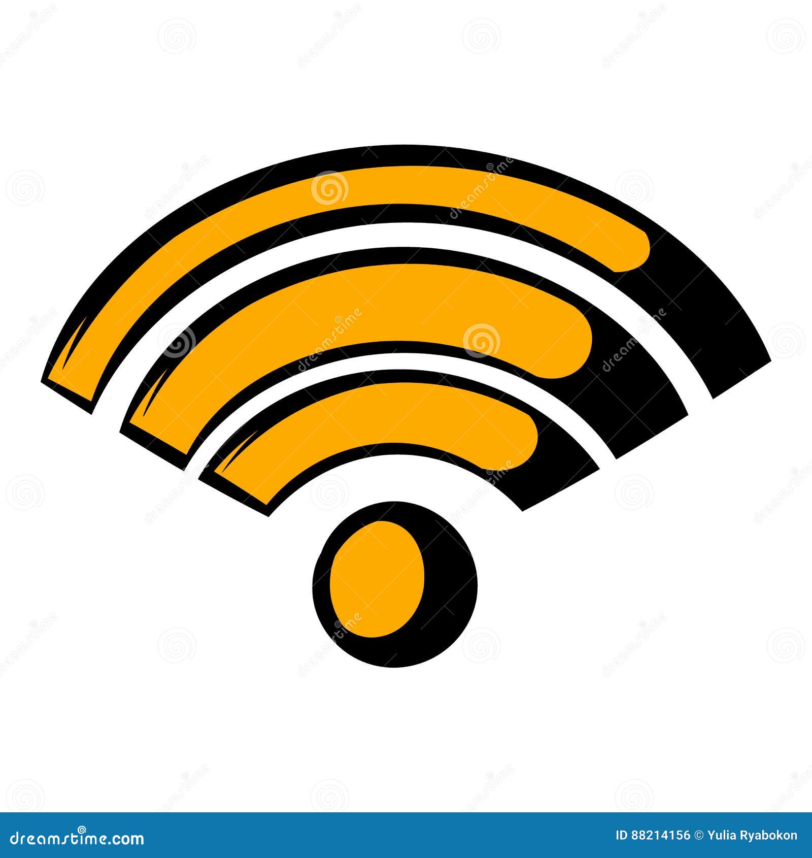 Wireless Network Icon, Icon Cartoon Stock Vector - Illustration of ...