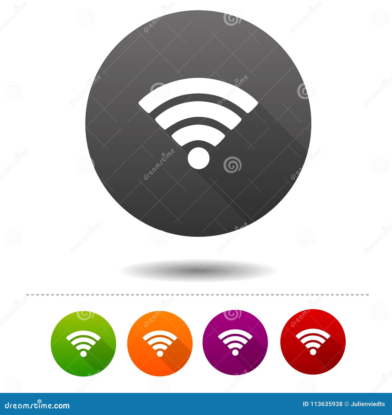 Wireless Network Icon. Wifi Symbol Sign. Web Button Stock Vector ...