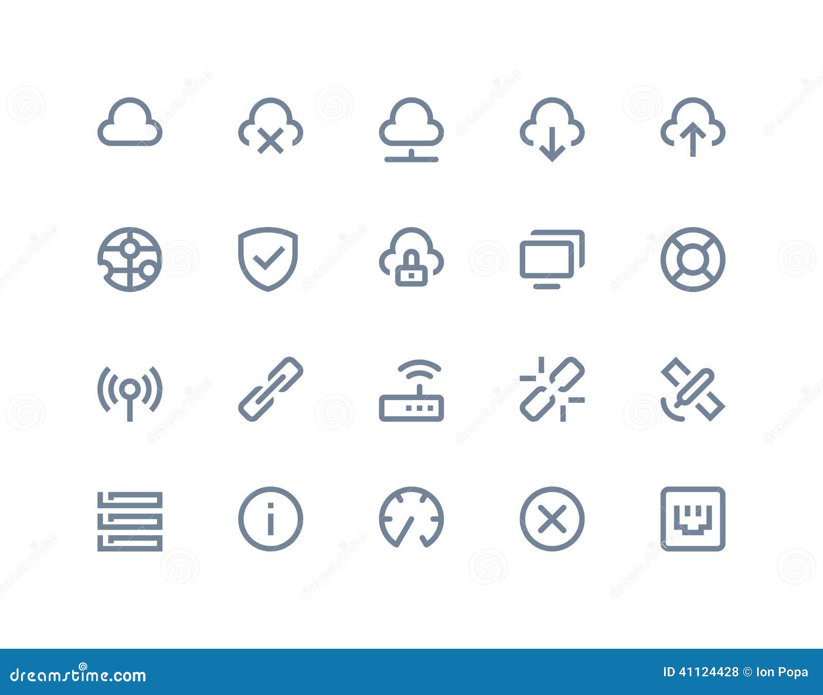 Wireless Network Icons. Line Series Stock Vector - Illustration of ...