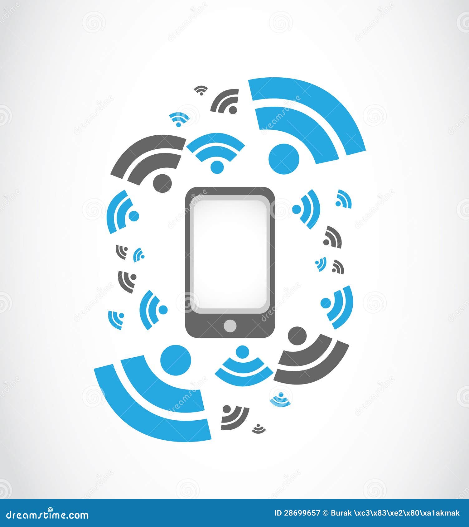 Wireless Network Mobil Phone Stock Vector - Illustration of sign ...