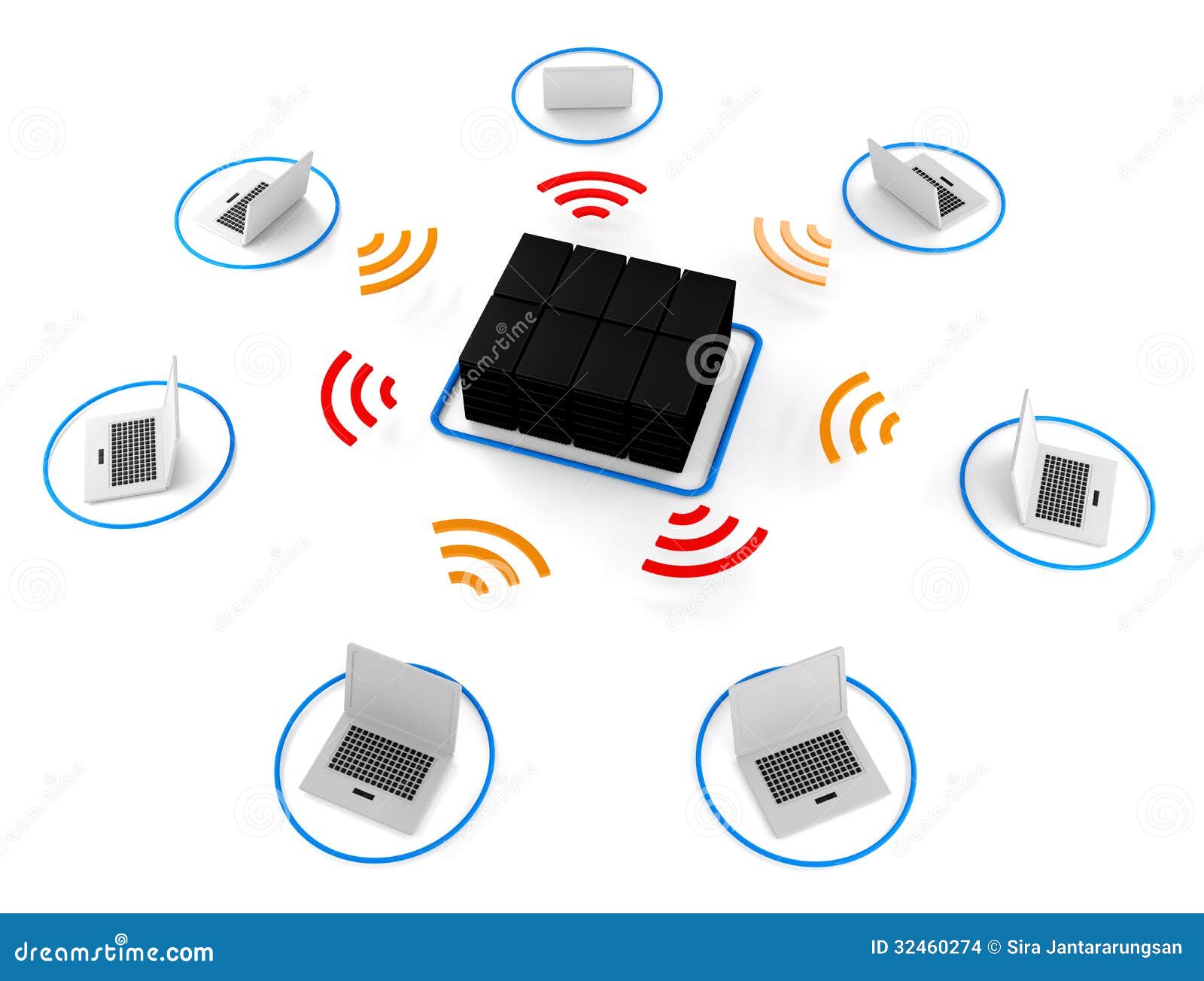 Wireless Network Server Stock Images - Image: 32460274