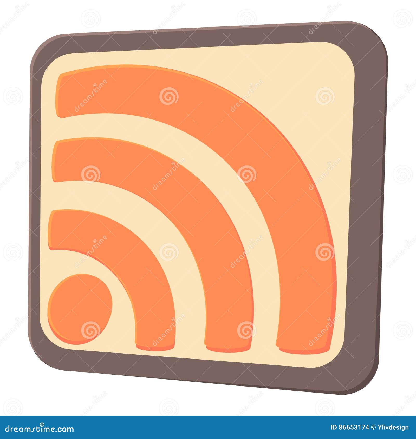 Wireless Network Sign Icon, Cartoon Style Stock Vector - Illustration ...