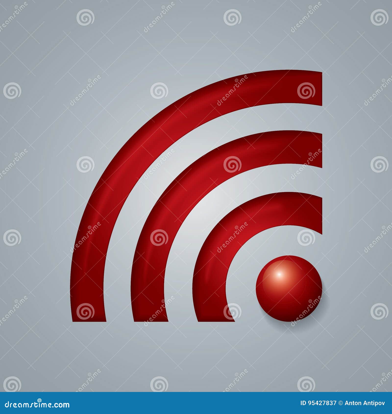 Wireless Network Symbol Object Stock Vector - Illustration of object ...