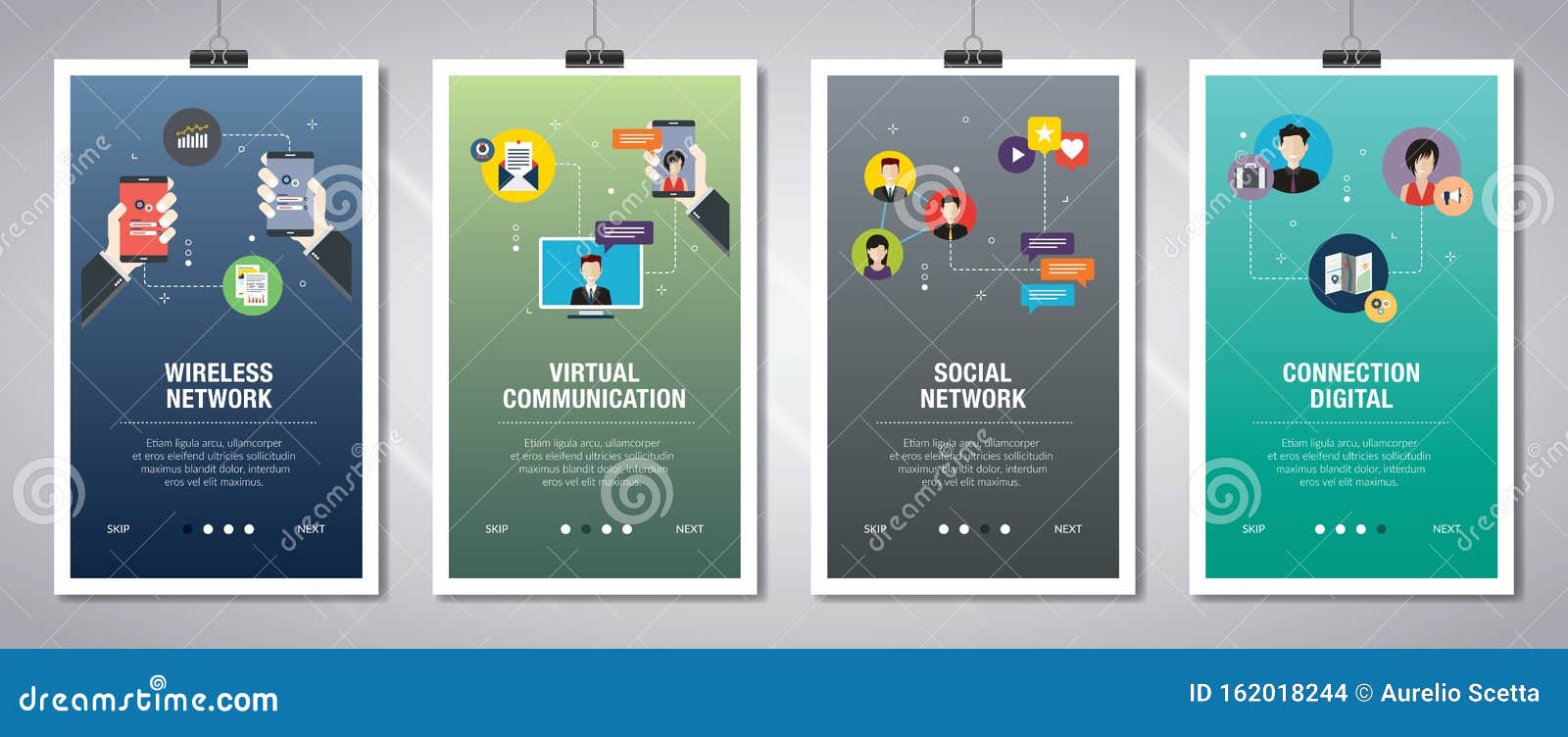 Wireless Network, Virtual Communication, Social Network and Connection ...