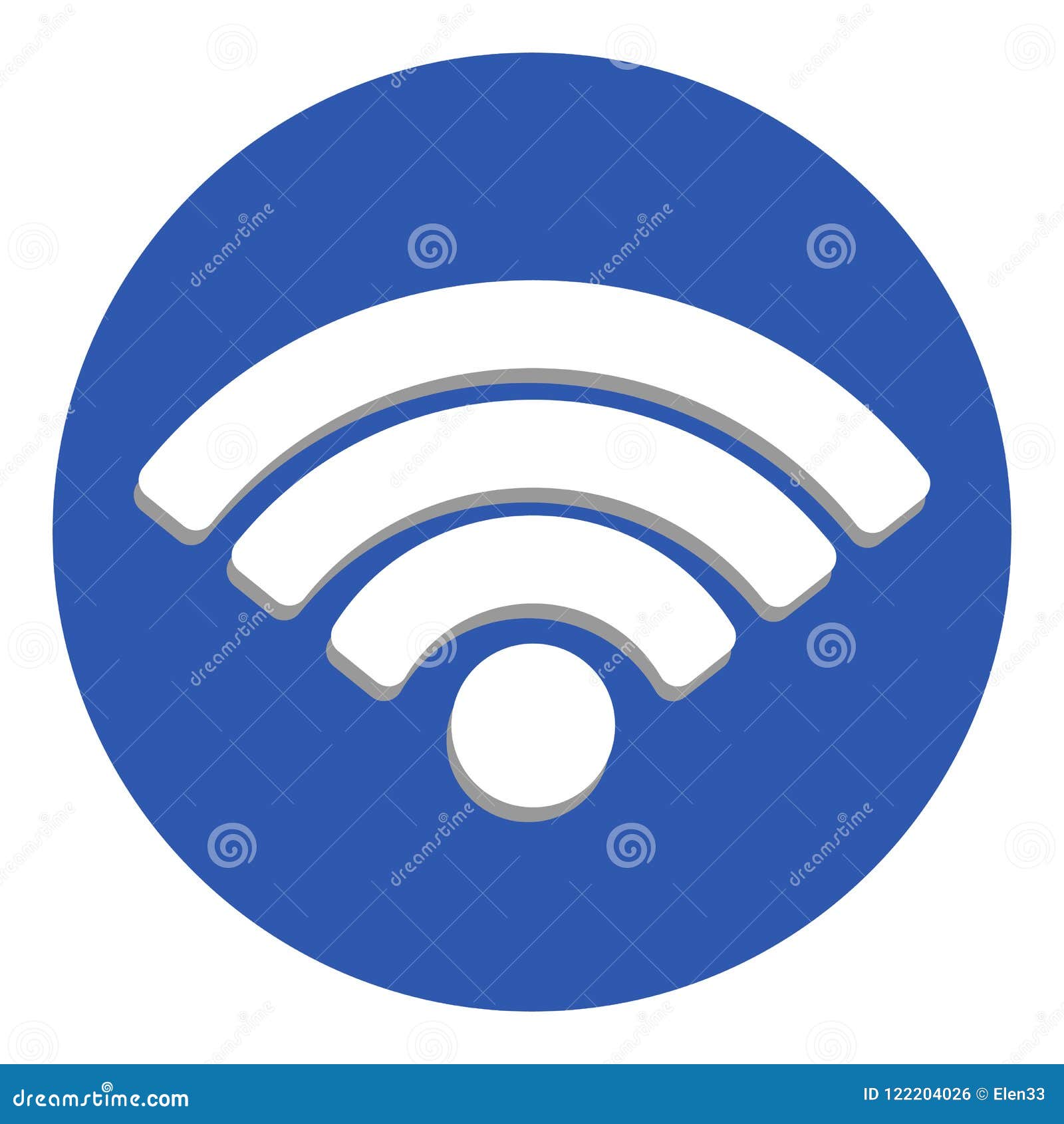 Wireless Network and Wifi in a Circle Stock Vector - Illustration of ...
