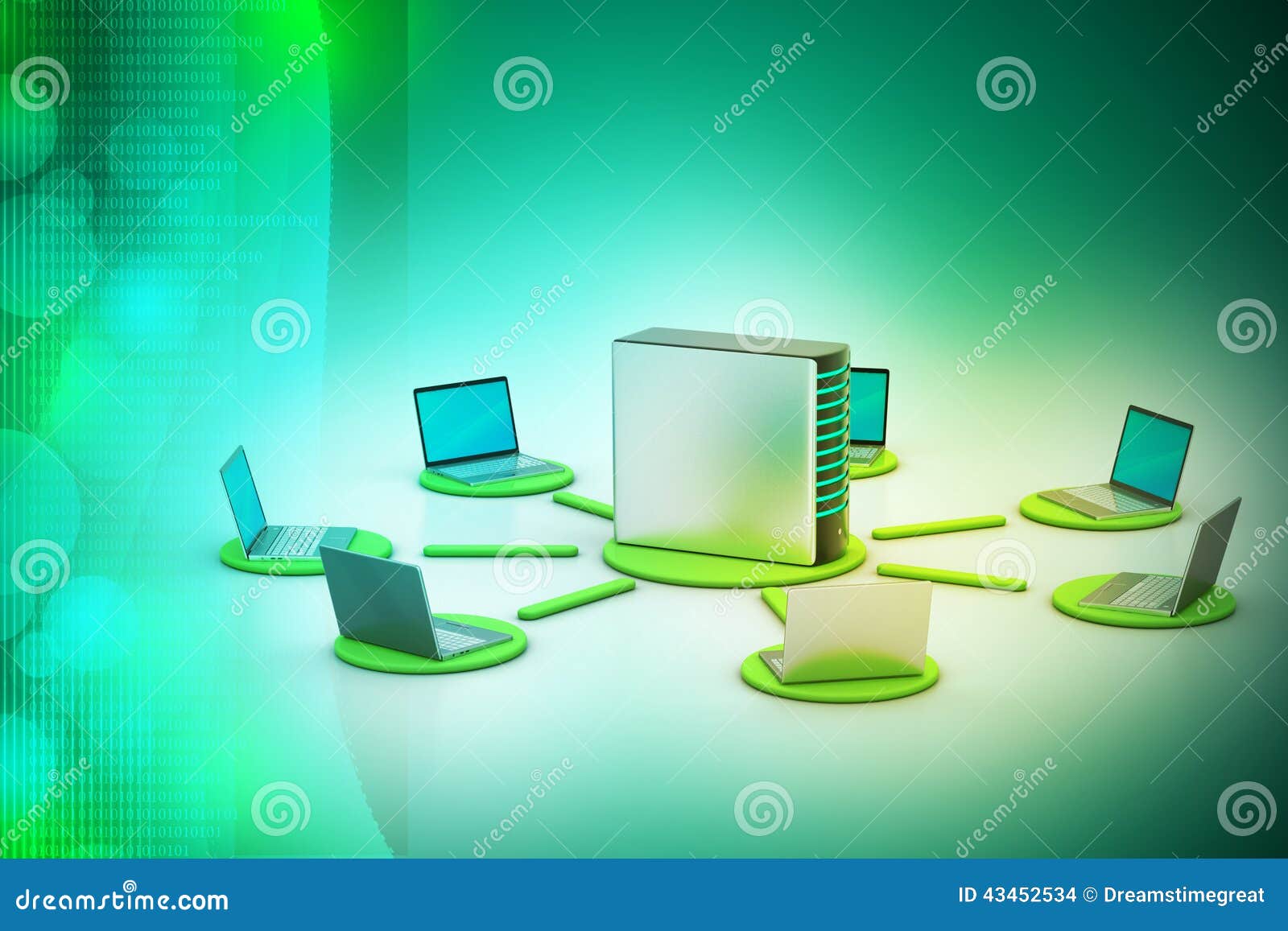Wireless networking system stock illustration. Illustration of ...