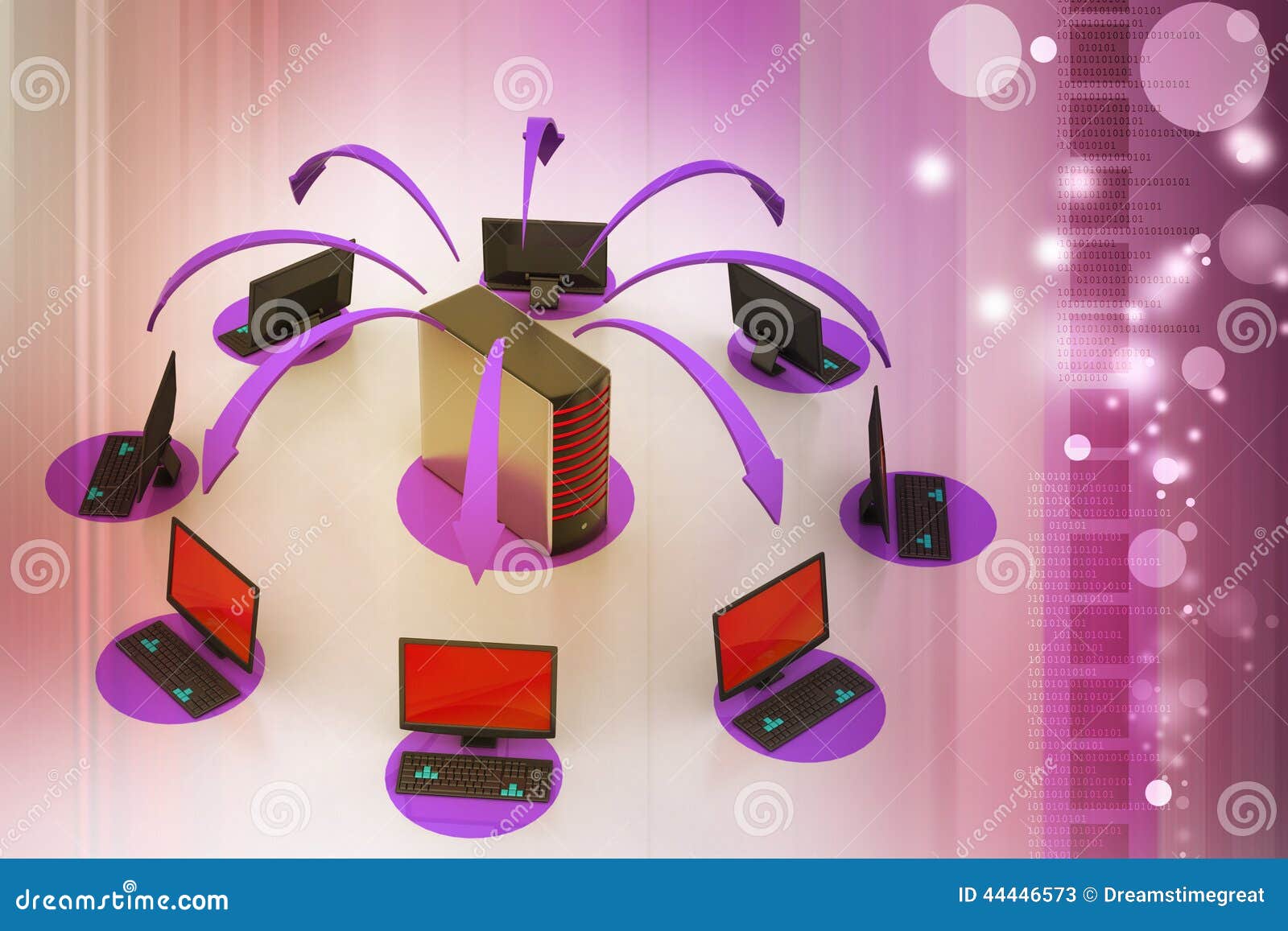 Wireless networking system stock illustration. Illustration of firewall ...