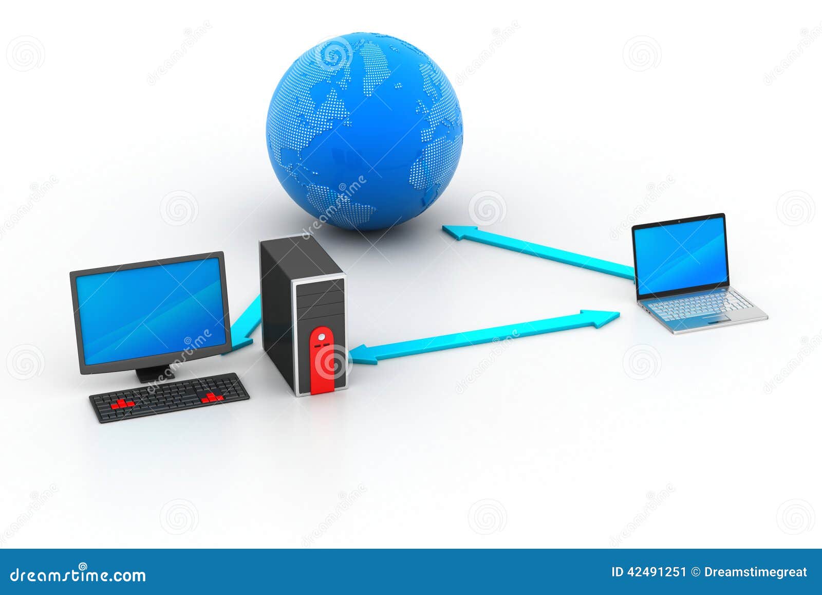 Wireless networking system stock illustration. Illustration of isolated ...