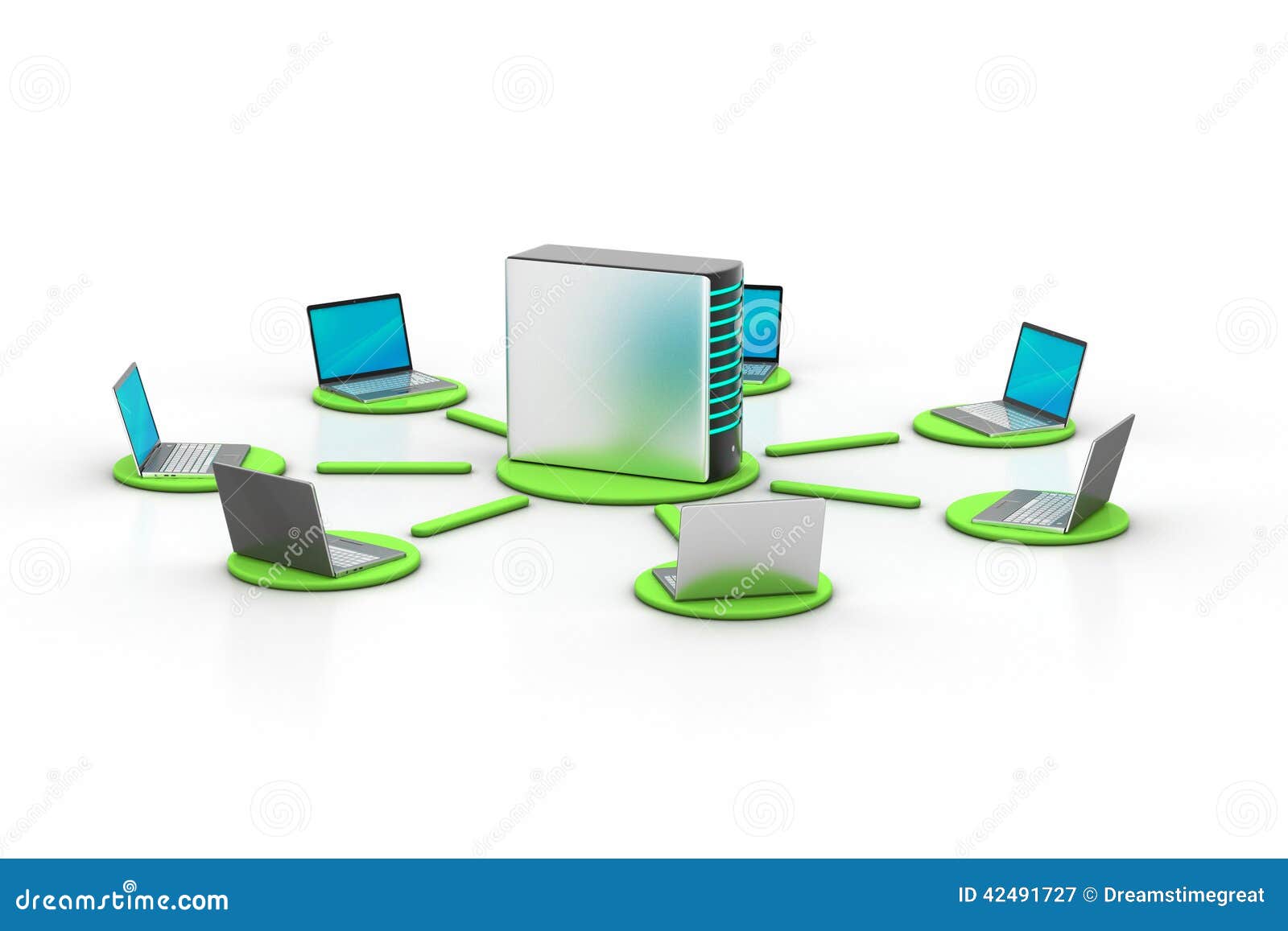 Wireless networking system stock illustration. Illustration of commerce ...