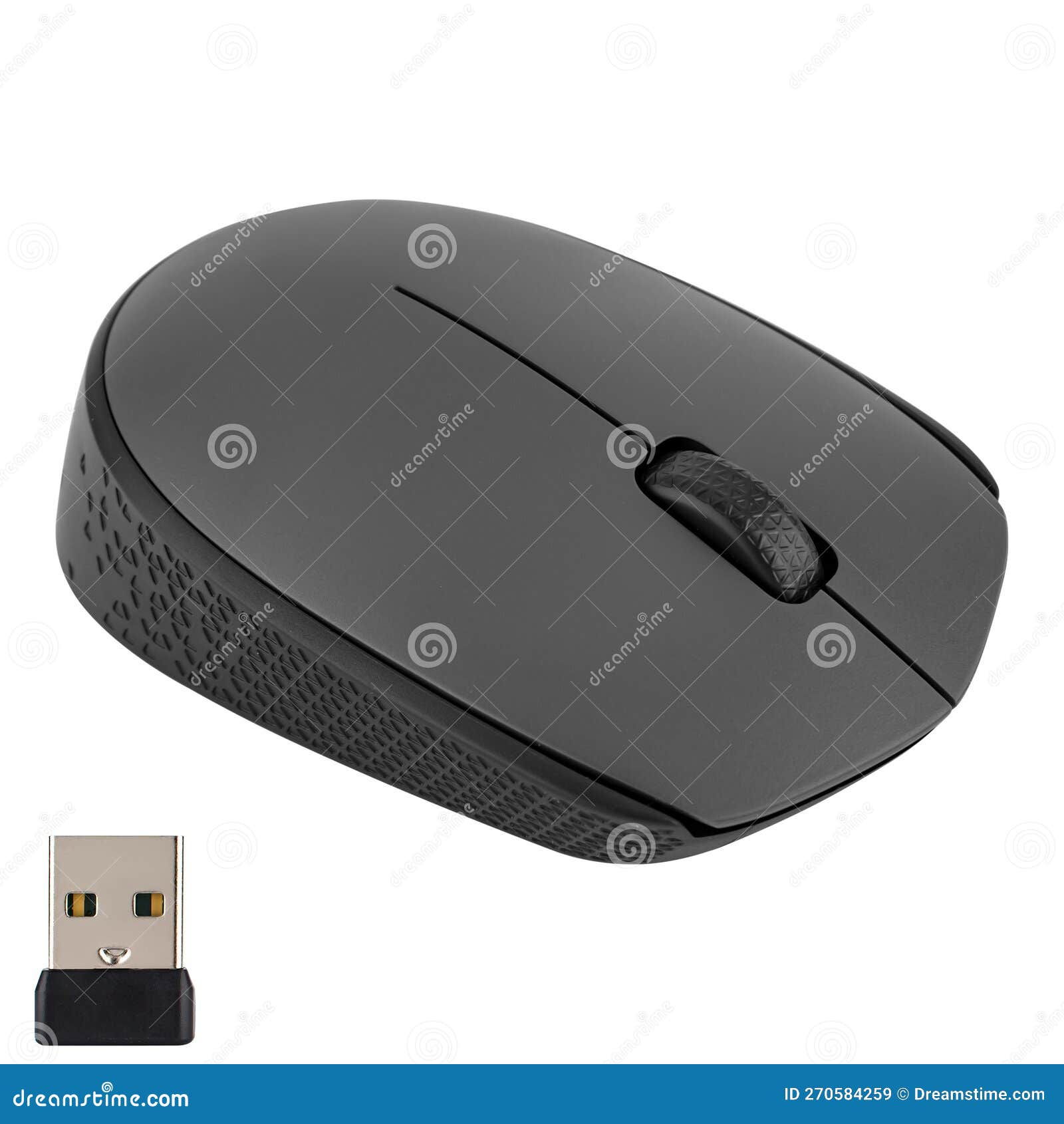 Wireless Optical Mouse for Computer, White Background in Isolation ...