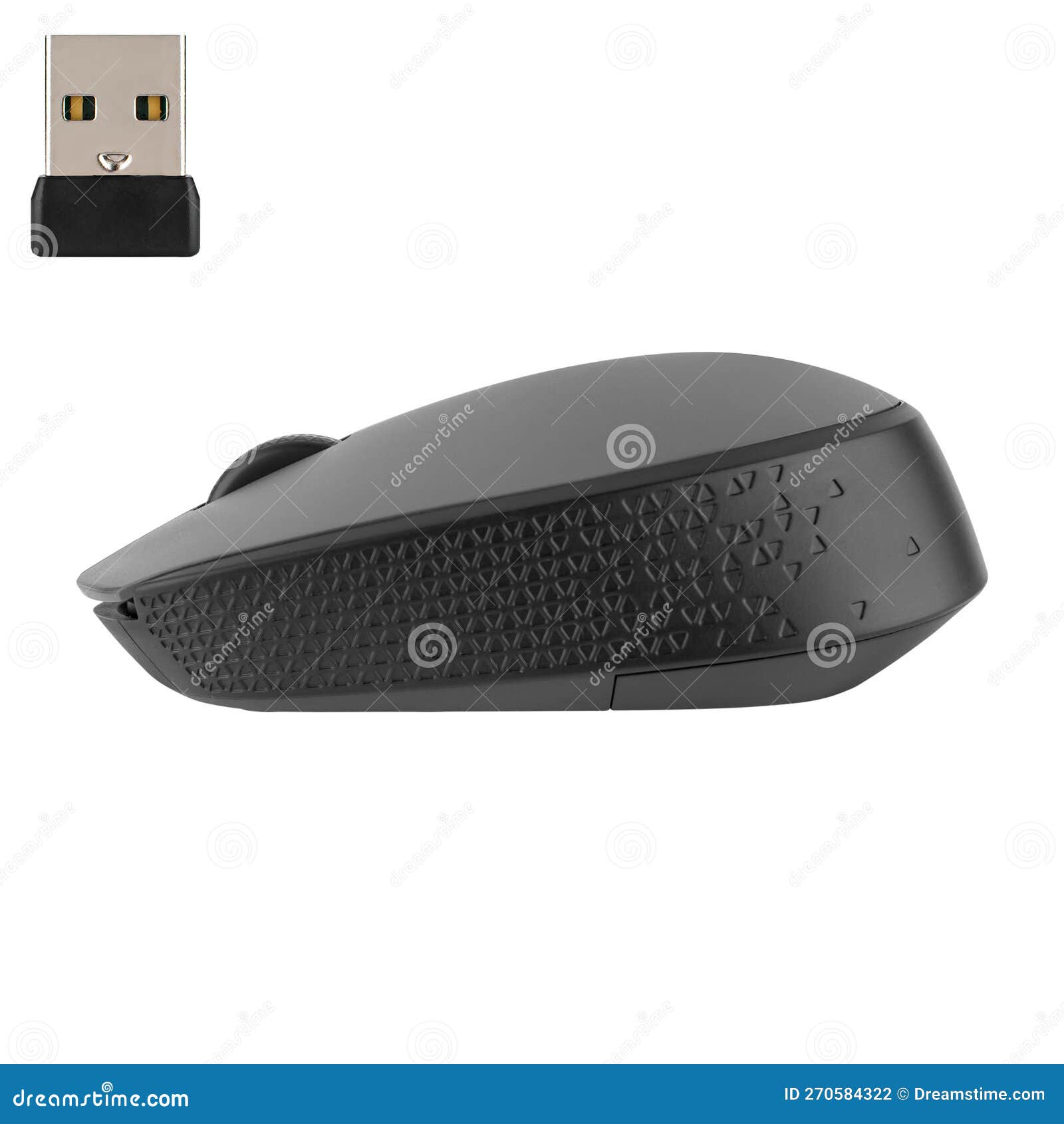 Wireless Optical Mouse for Computer, White Background in Isolation ...