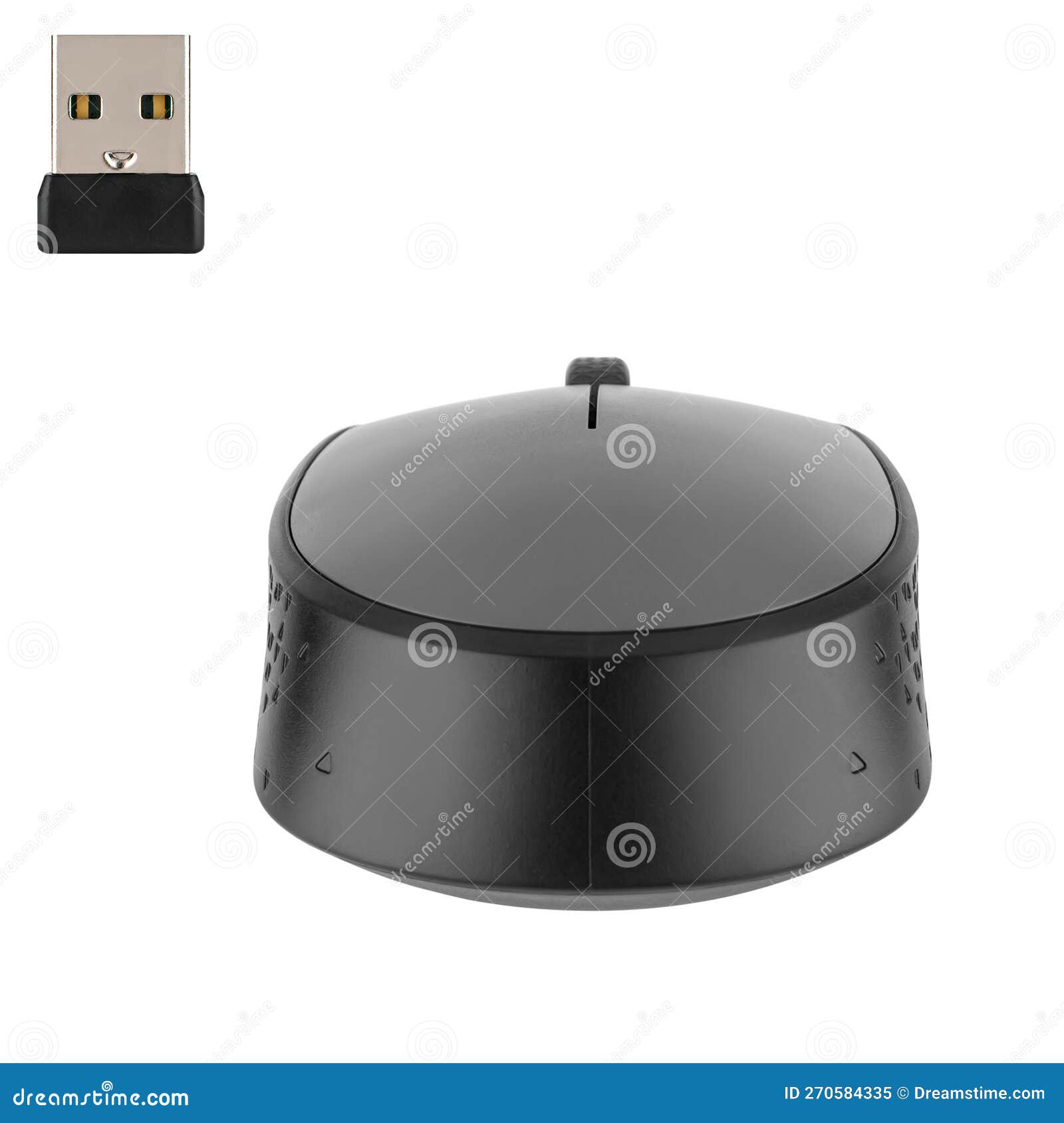 Wireless Optical Mouse for Computer, White Background in Isolation ...