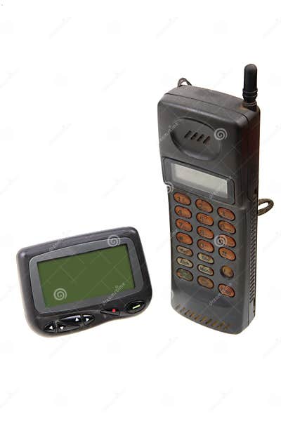Wireless Pager and Cell-phone . Stock Image - Image of access, english ...