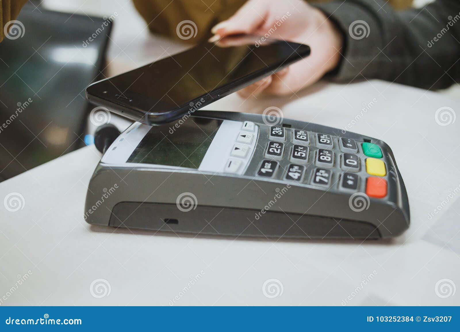 Wireless Paying by Mobile Phone Stock Photo - Image of mobile, shop ...