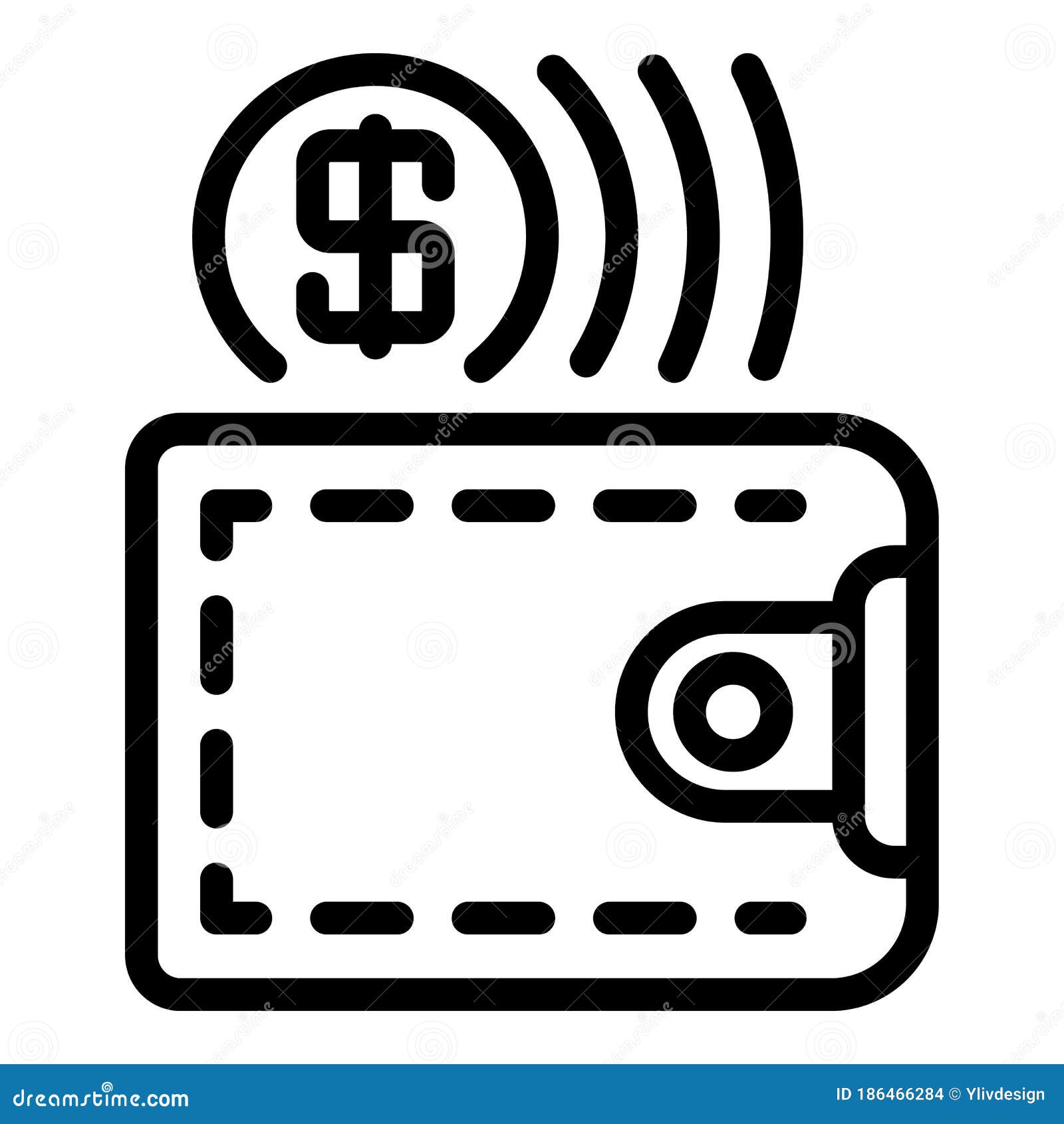Wireless Payment Icon, Outline Style Stock Vector - Illustration of ...