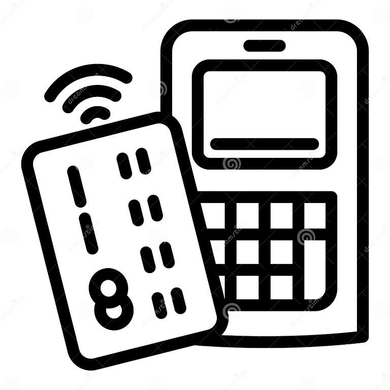 Wireless Payment Icon, Outline Style Stock Vector - Illustration of ...