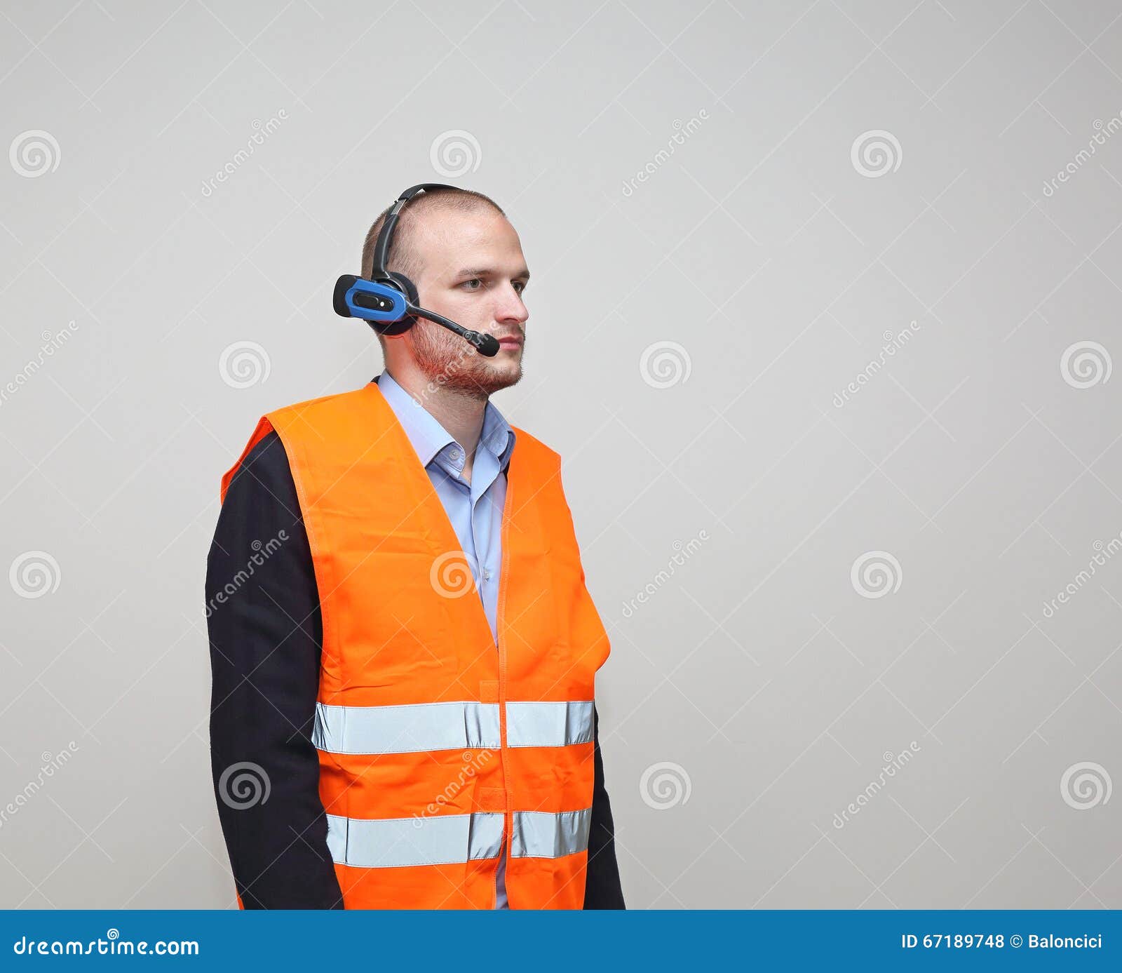 Wireless Picking Headset stock photo. Image of control - 67189748