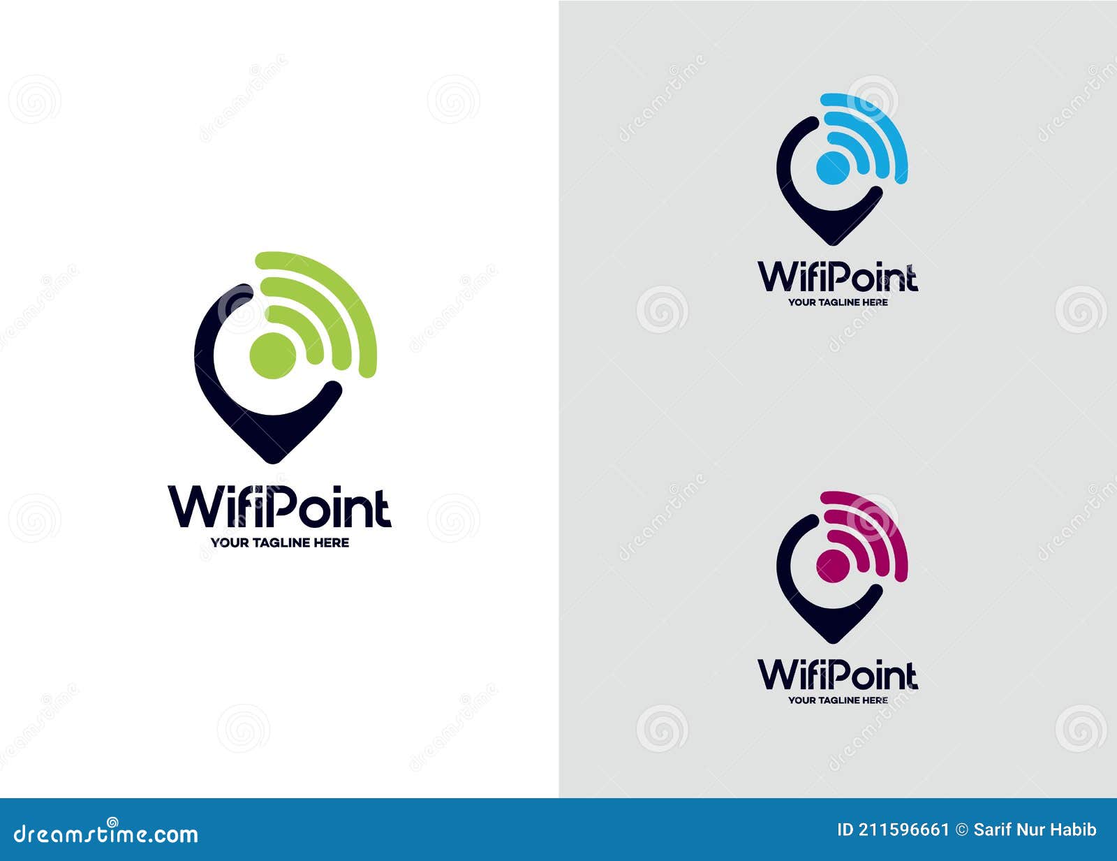 Wireless Point Logo Design Template Stock Vector - Illustration of ...
