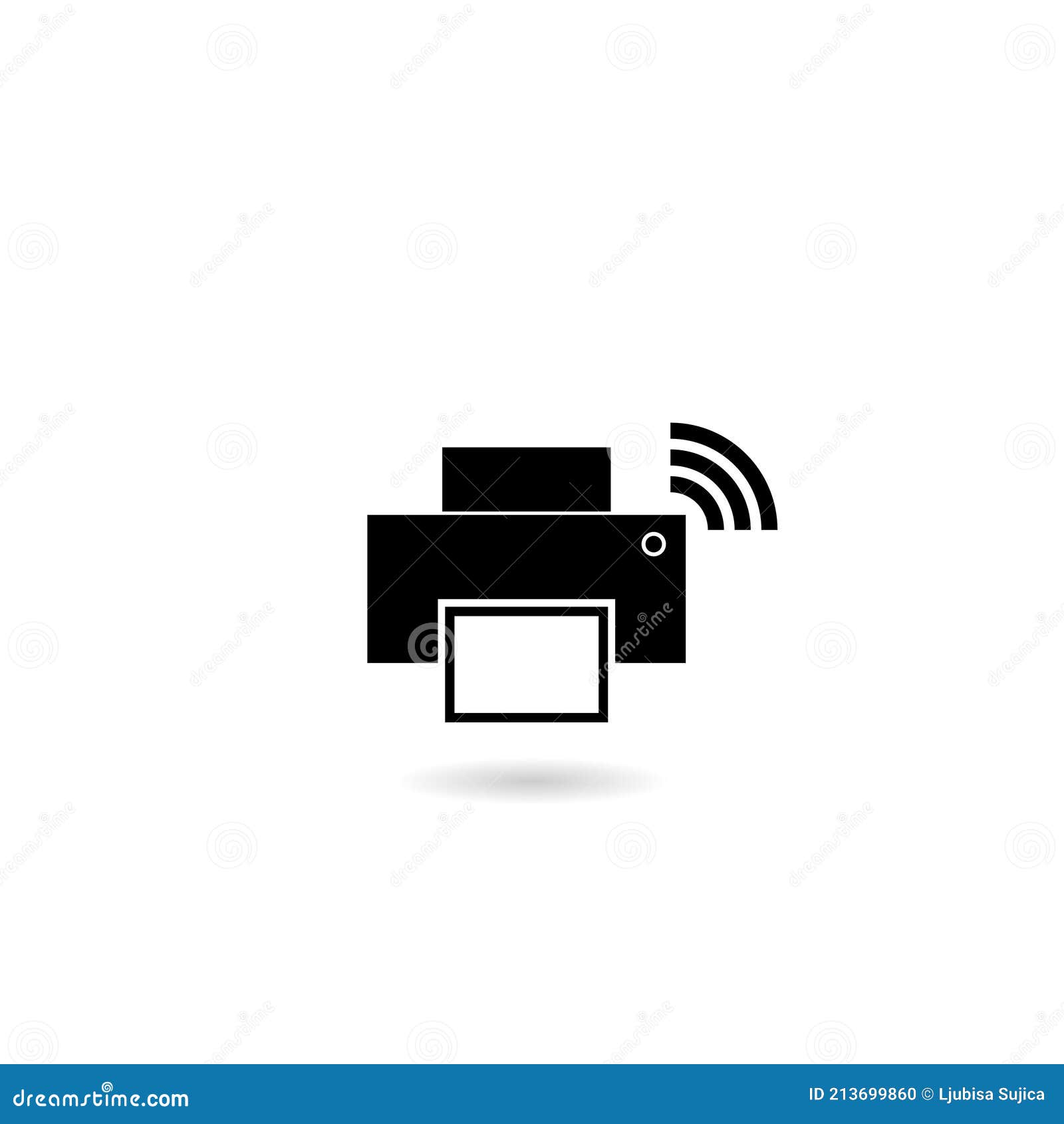 Wireless Printer with Wifi Icon Stock Vector - Illustration of ...
