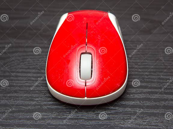Wireless Red Computer Mouse Stock Photo - Image of communicate, site ...