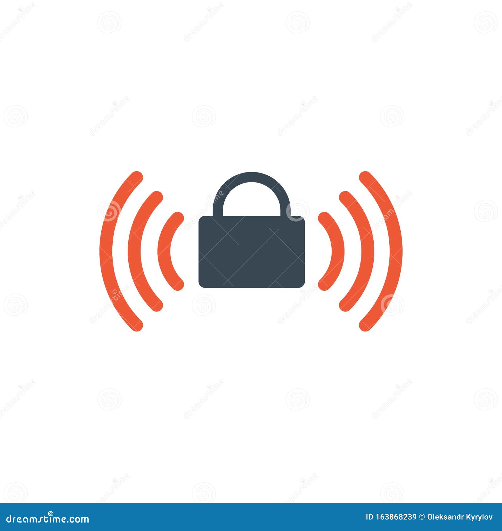 Wireless Remote Lockunlock System. Lock and Wifi Symbol for Devices ...