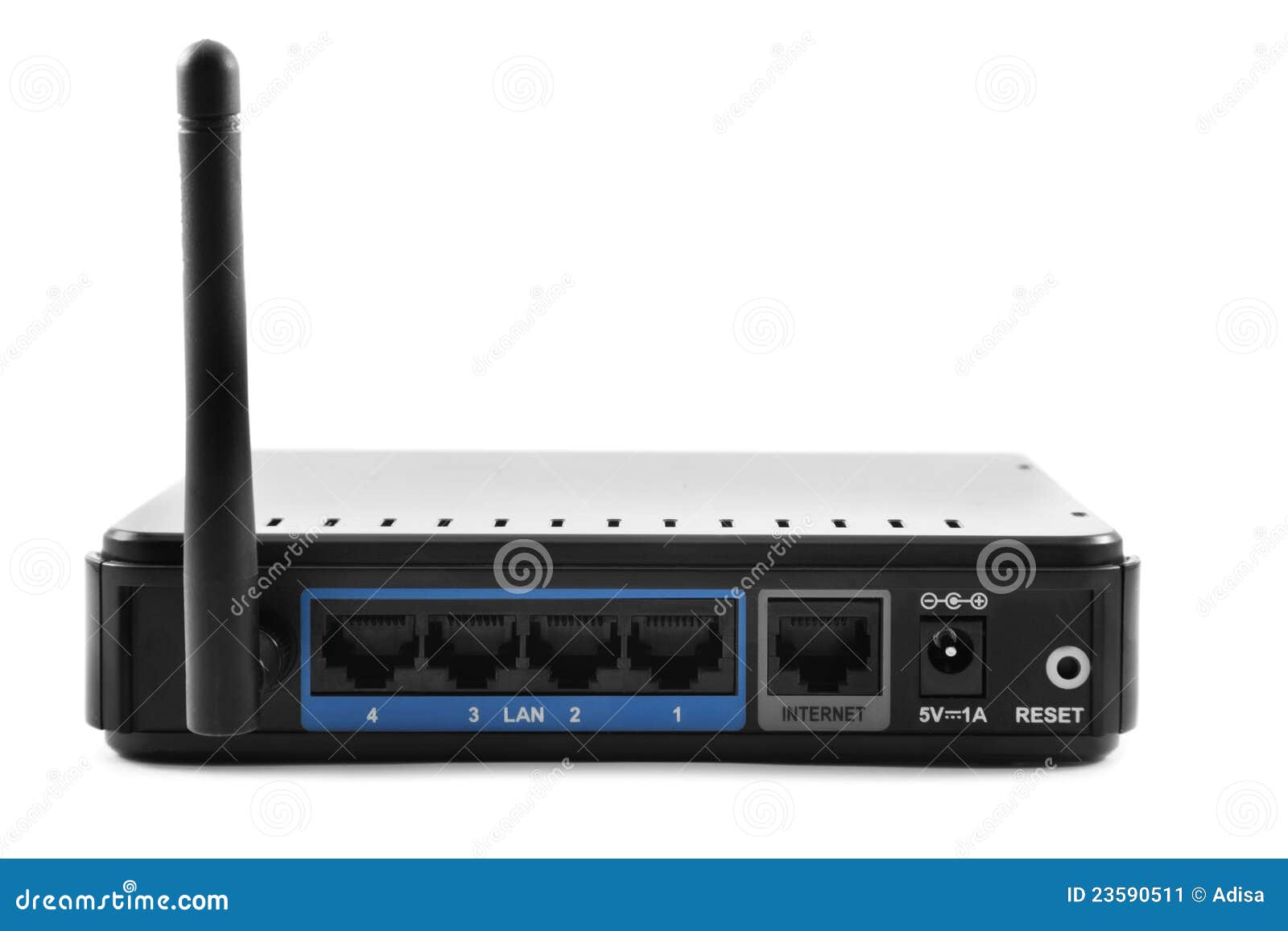 Wireless Router On Office Desk. Internet Concept. Internet Security ...