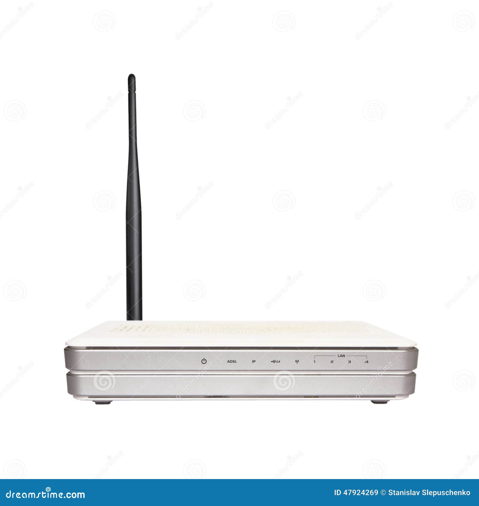 Wireless Router with the Antenna Stock Image - Image of networking ...