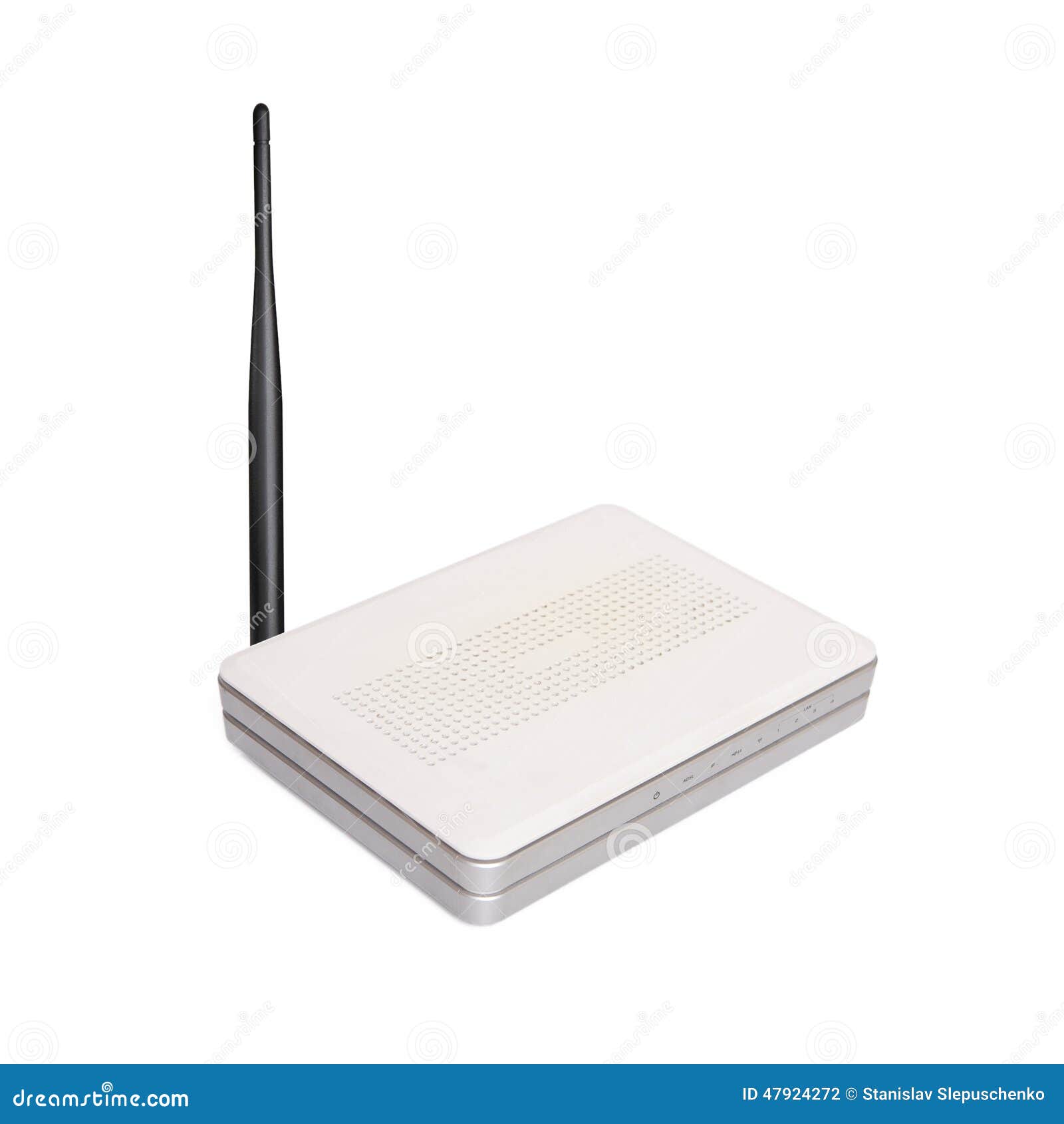Wireless Router with the Antenna Stock Photo - Image of network, adsl ...