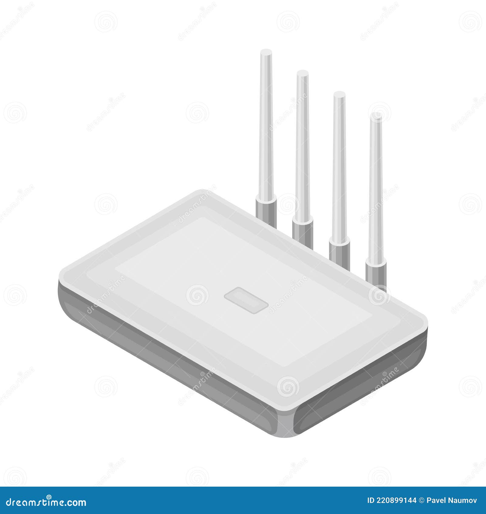 Wireless Router As Smart City Device and Access Point Isometric Vector ...