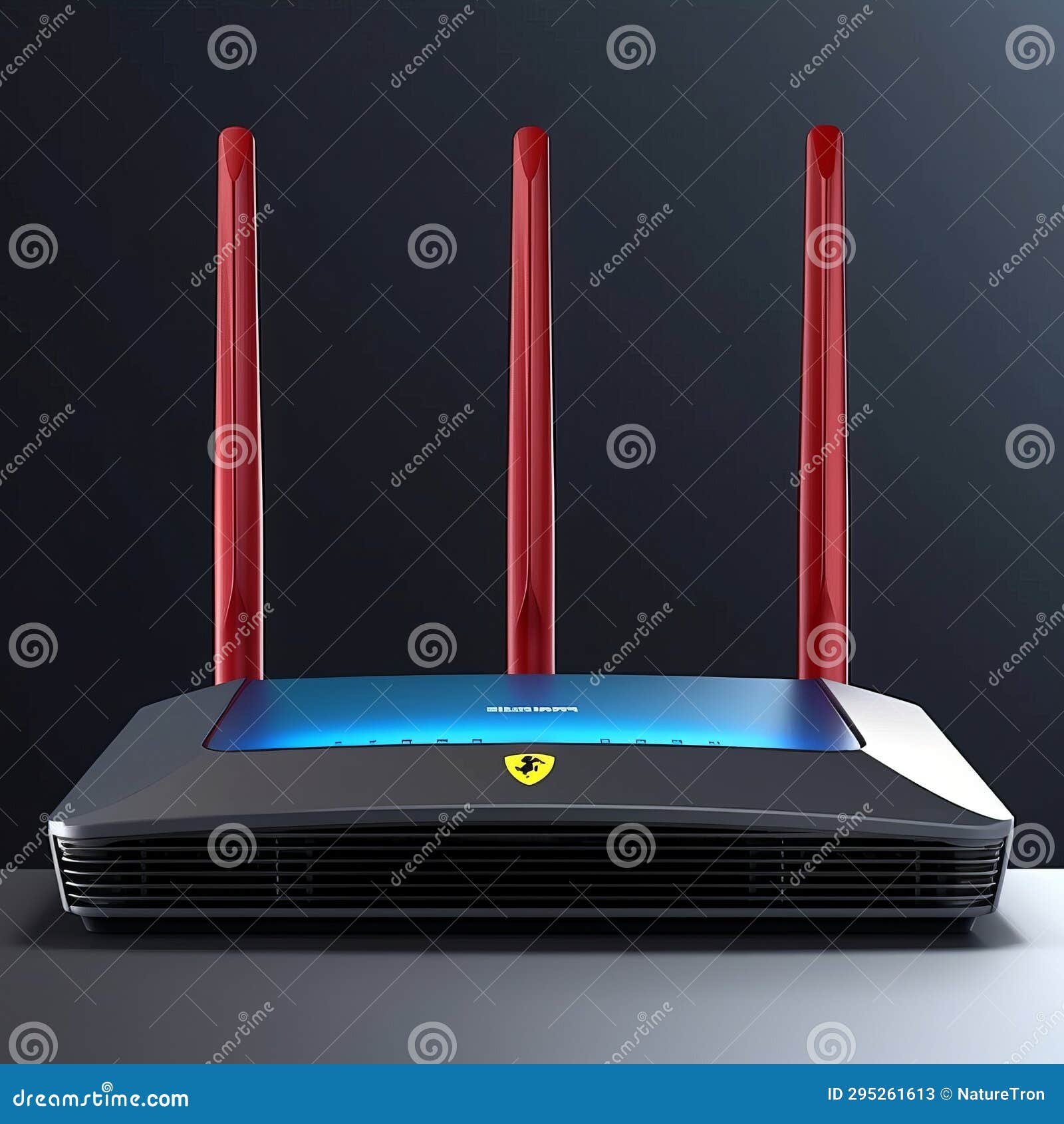 Wireless Router on a Blue Background Wireless Router Router on Laptop ...