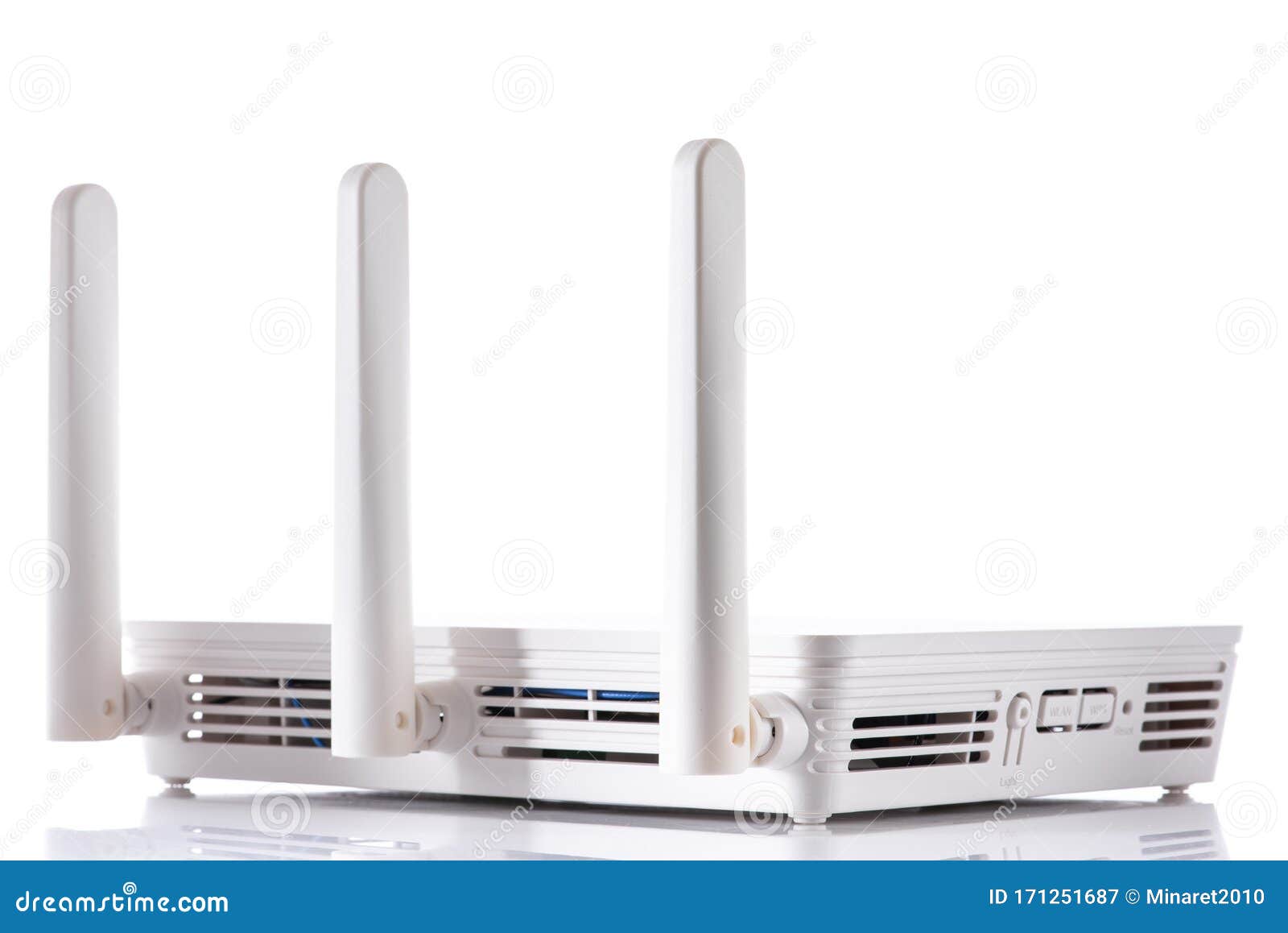 Wireless Router Cable Isolated on White Stock Image - Image of hardware ...