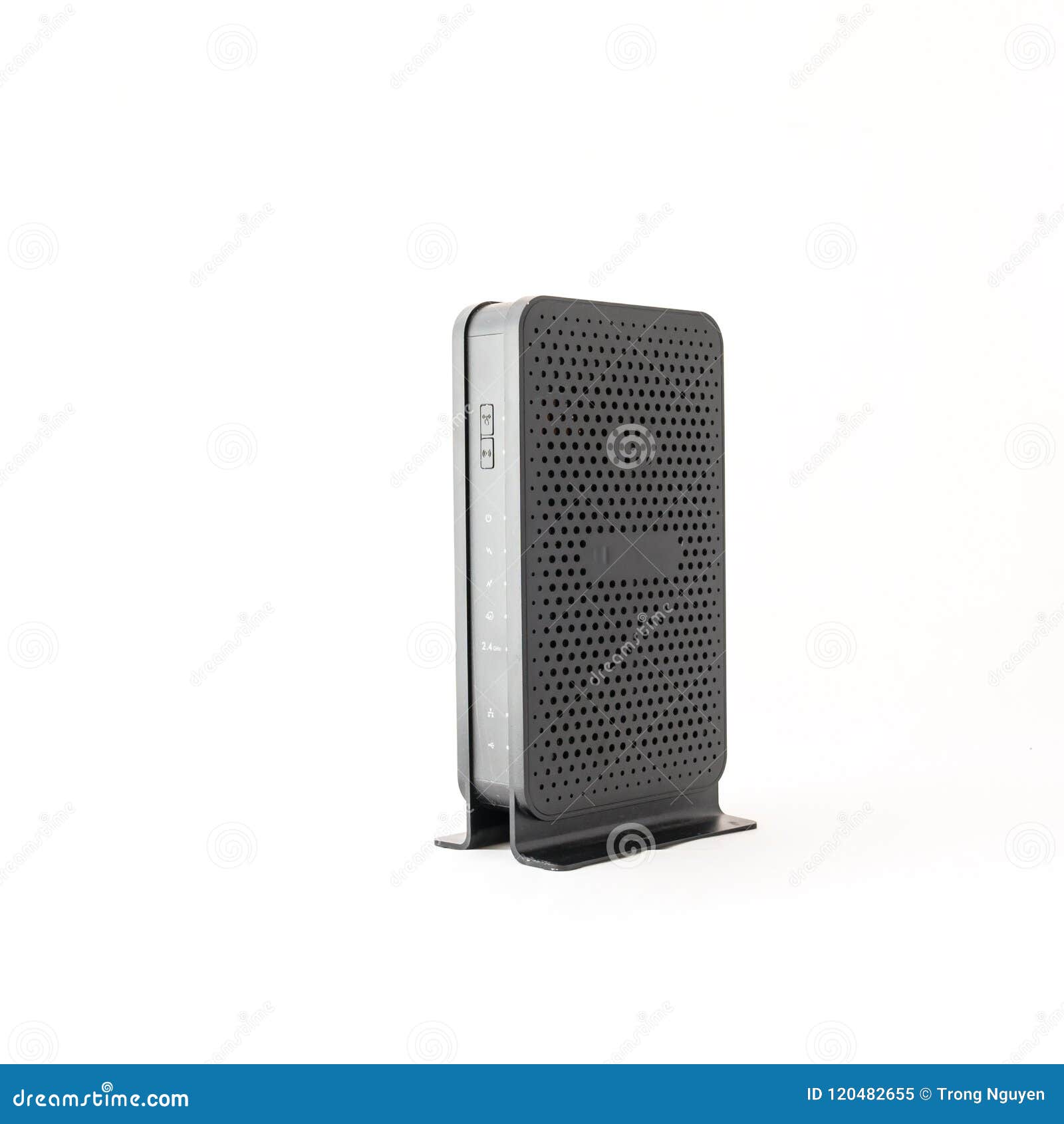 Wireless Router Cable Modem Isolated on White Stock Image - Image of ...