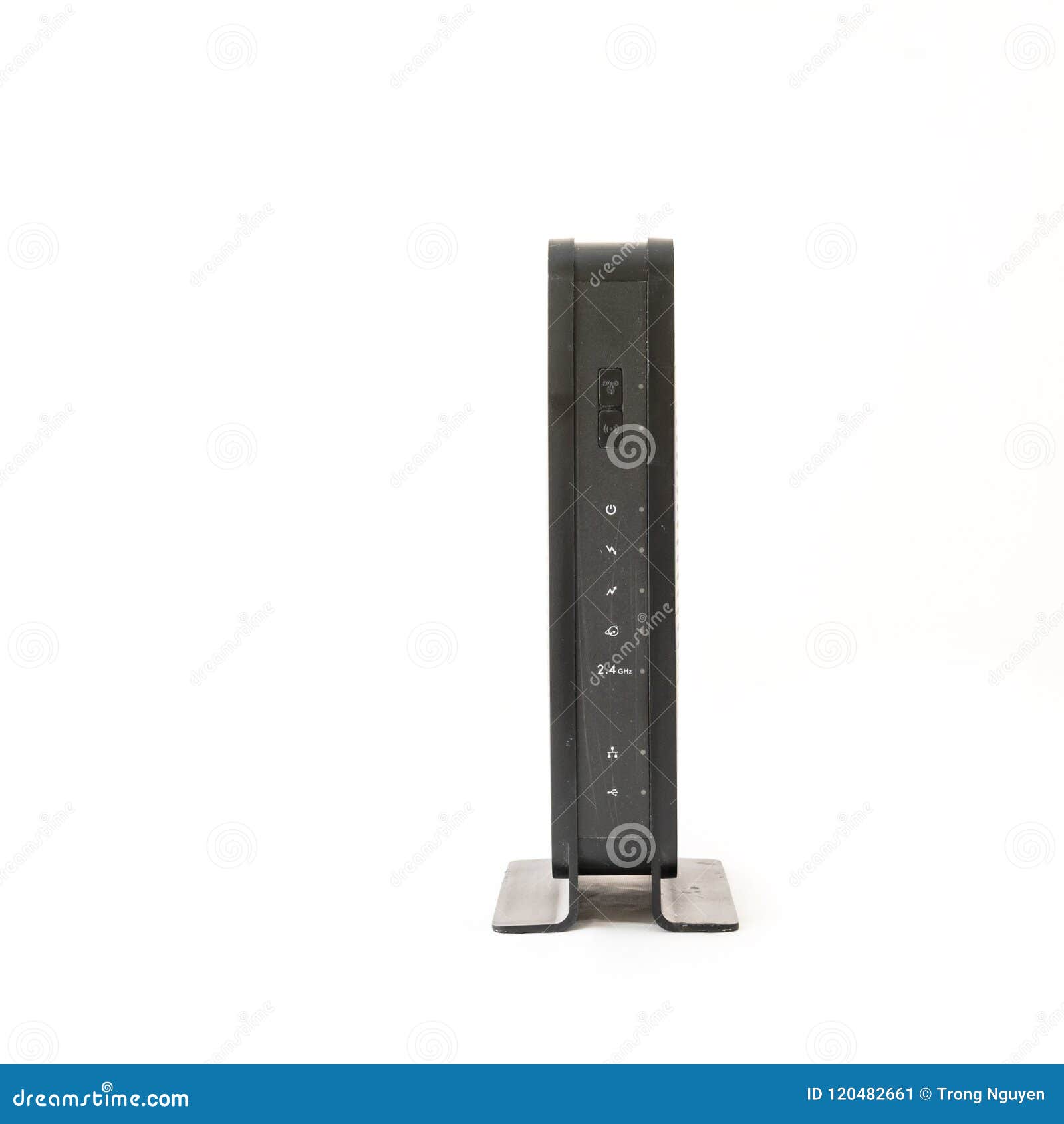 Wireless Router Cable Modem Isolated on White Stock Image - Image of ...